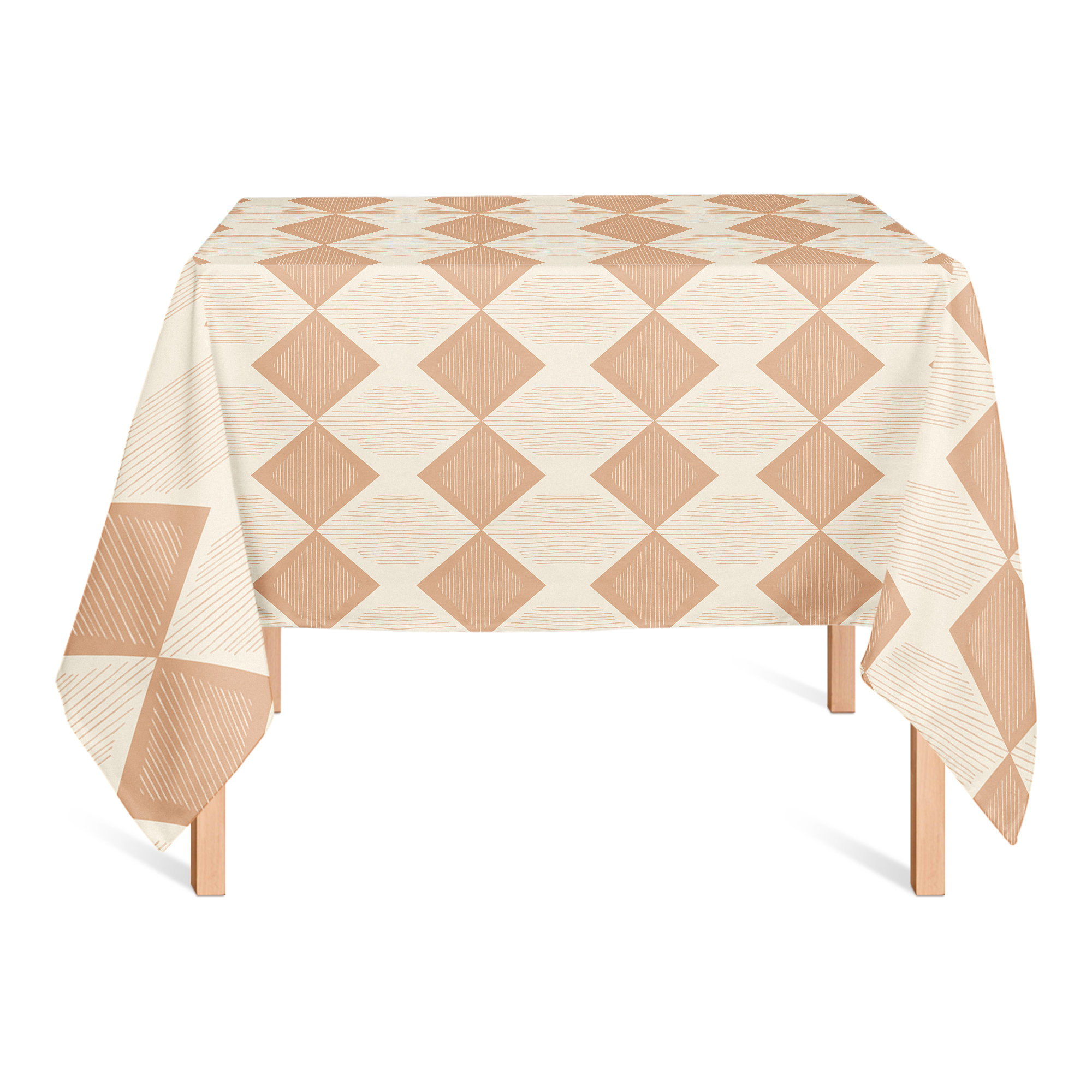 Corrigan Studio® Darwing Lines Triangle Tablecloth | Wayfair
