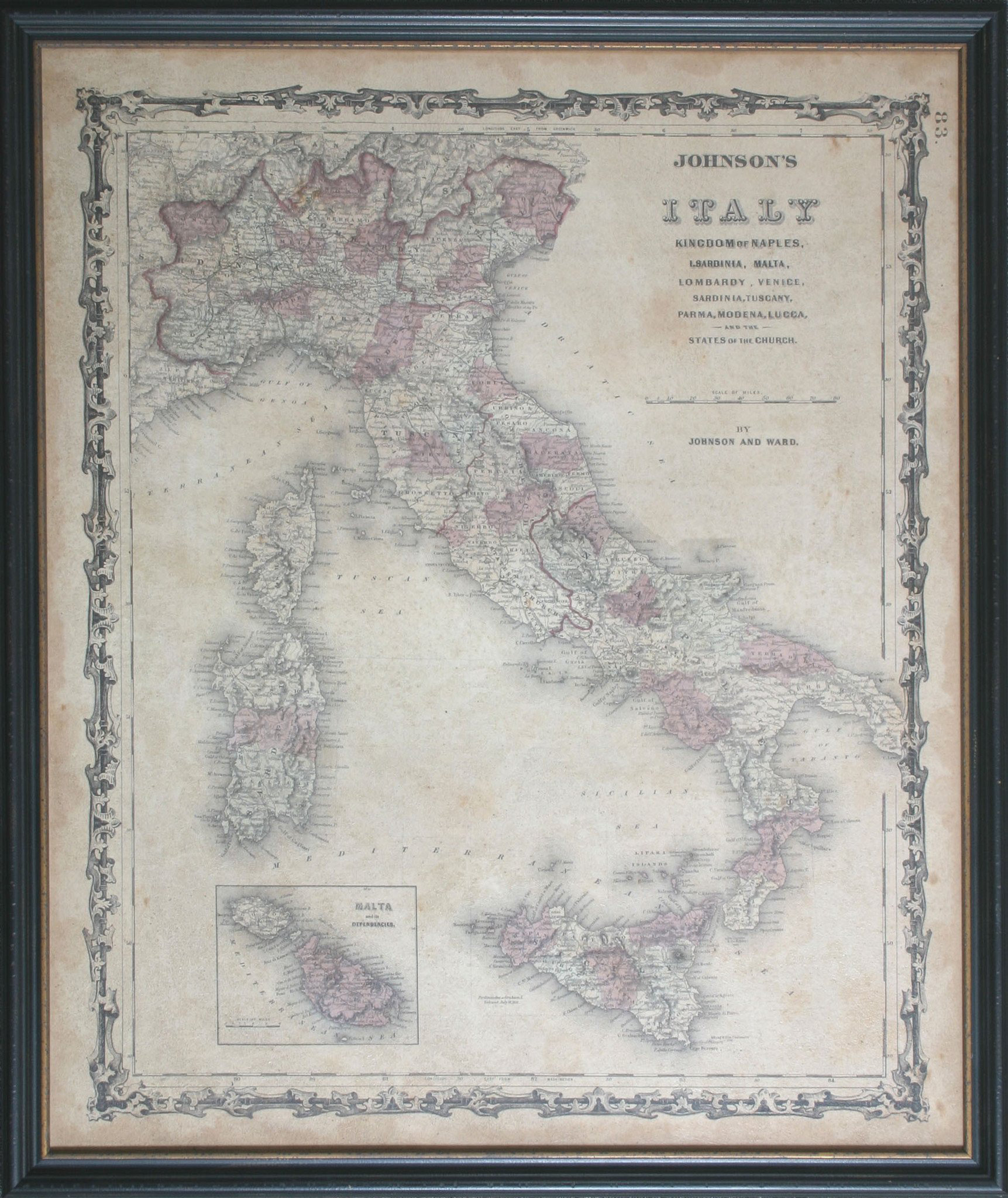 Shadow Catchers 'Map of Italy' Framed Print on Canvas - Wayfair Canada