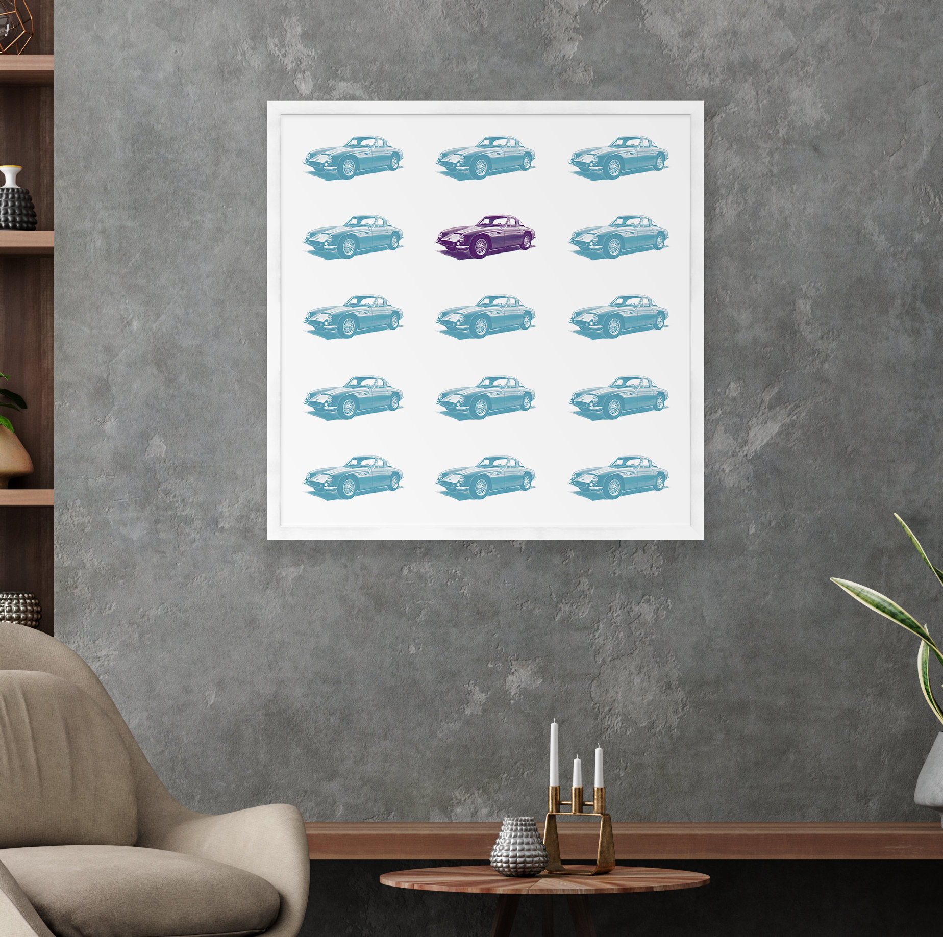 TK Home Sports Car Repeat - Picture Frame Print | Wayfair