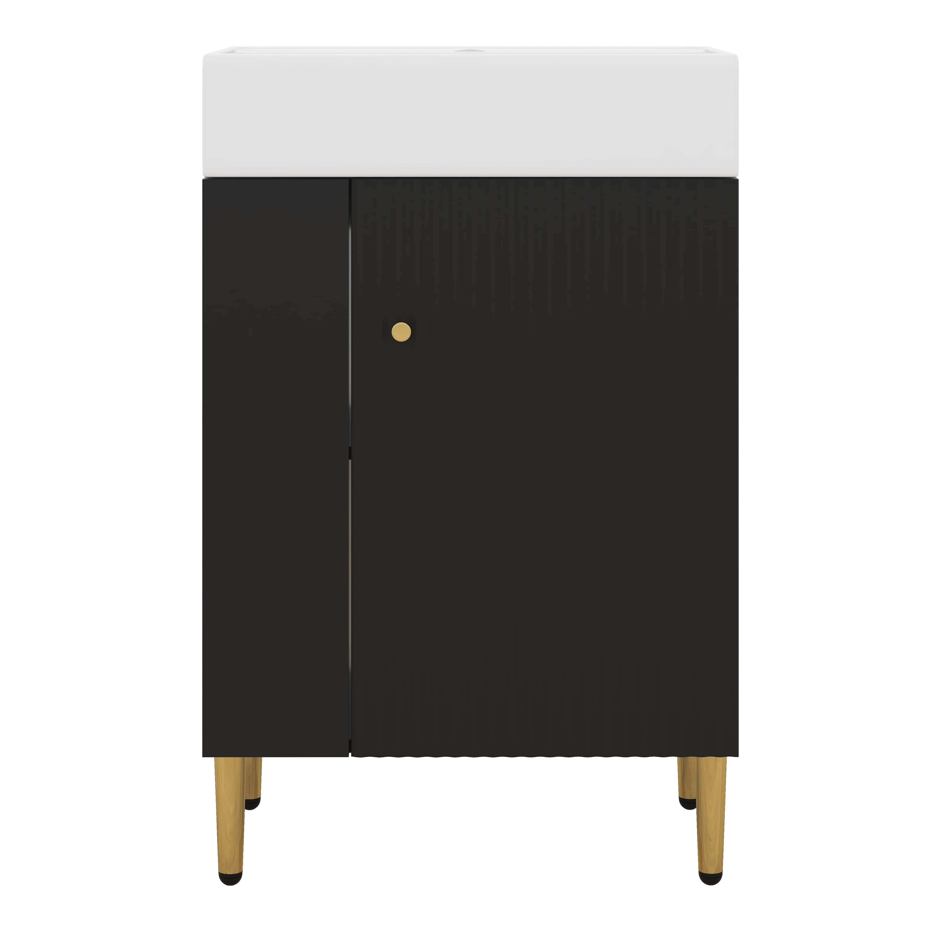 Latitude Run® 21.6'' Freestanding Bathroom Vanity And Sink Combo, Floor ...