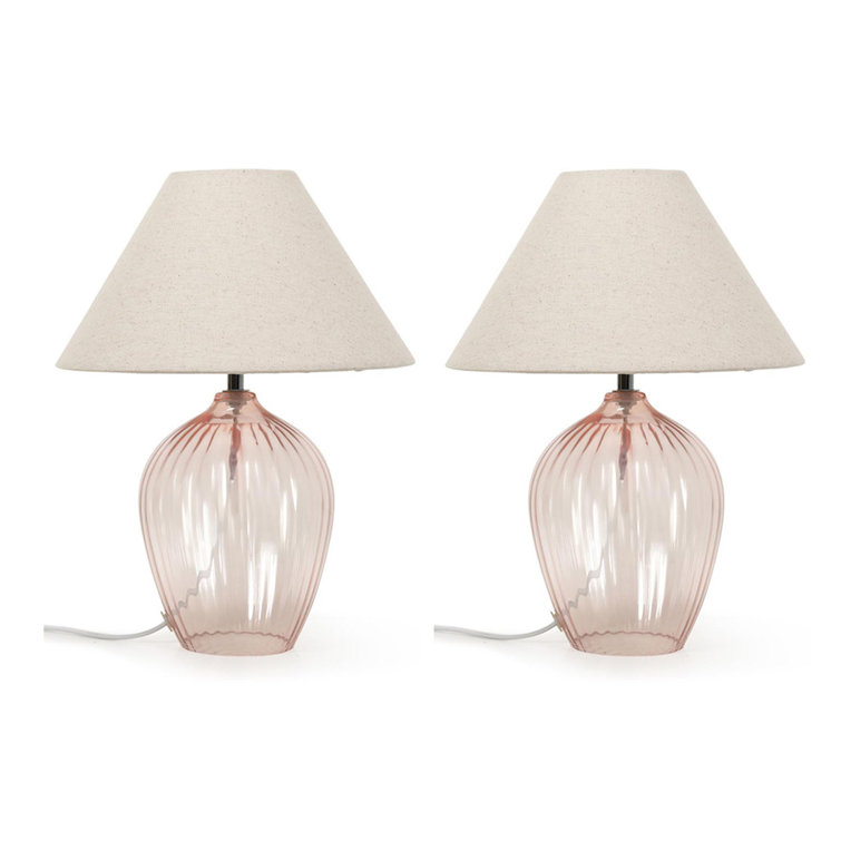 17 Stories Matheu 34cm Pink Table Lamp Set | Wayfair.co.uk