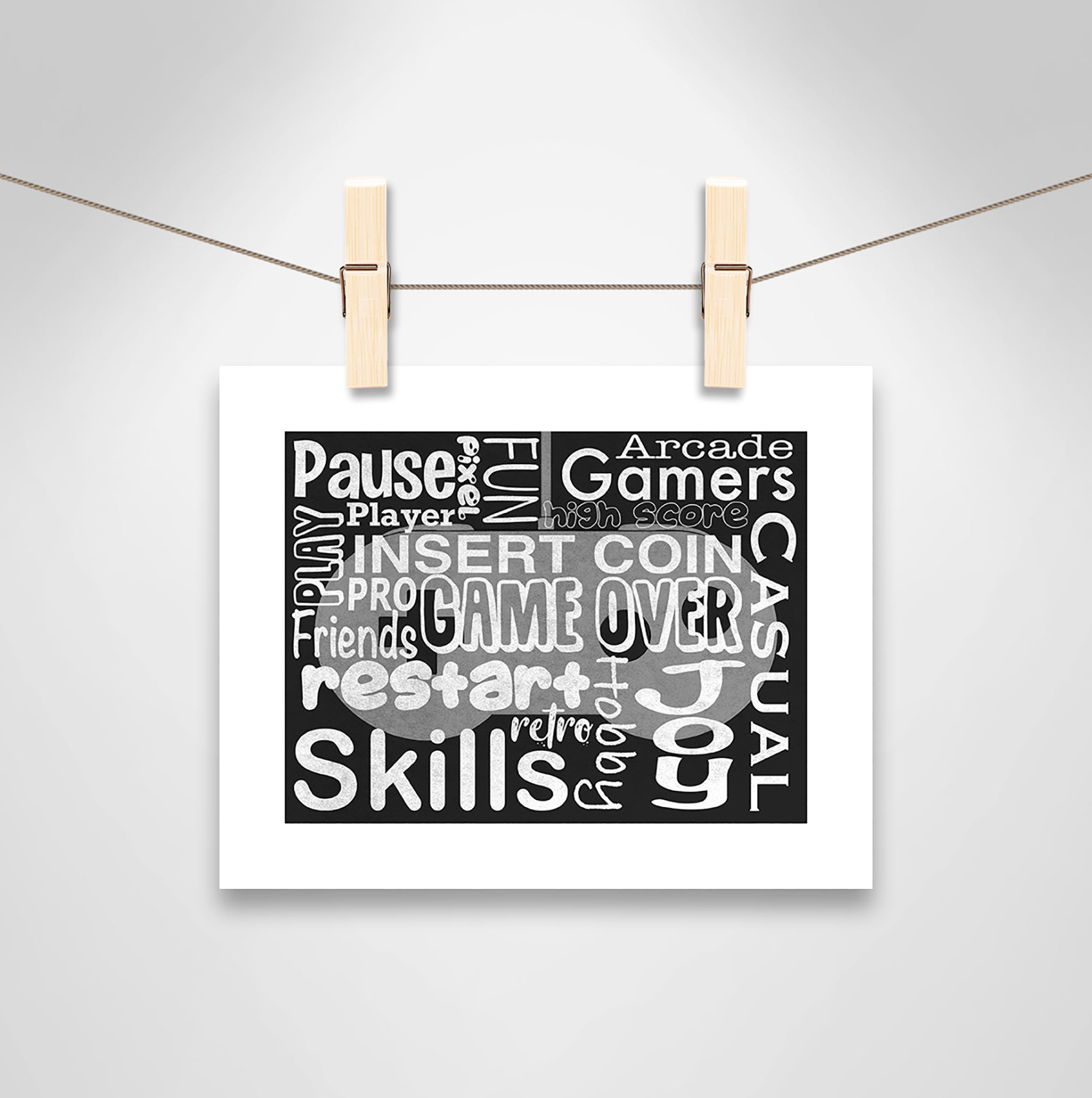 Casa Fine Arts Juvenile Gaming Gaming Love 1 Kids Paper Print | Wayfair