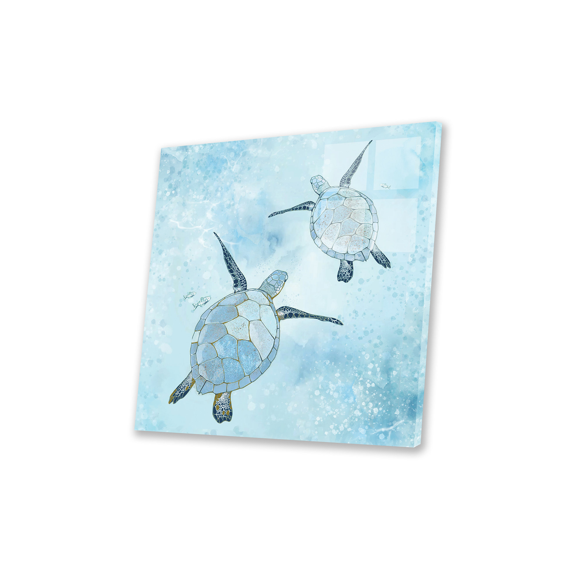 Bay Isle Home™ Turquoise Sea Turtles Redo Print On Acrylic Glass ...