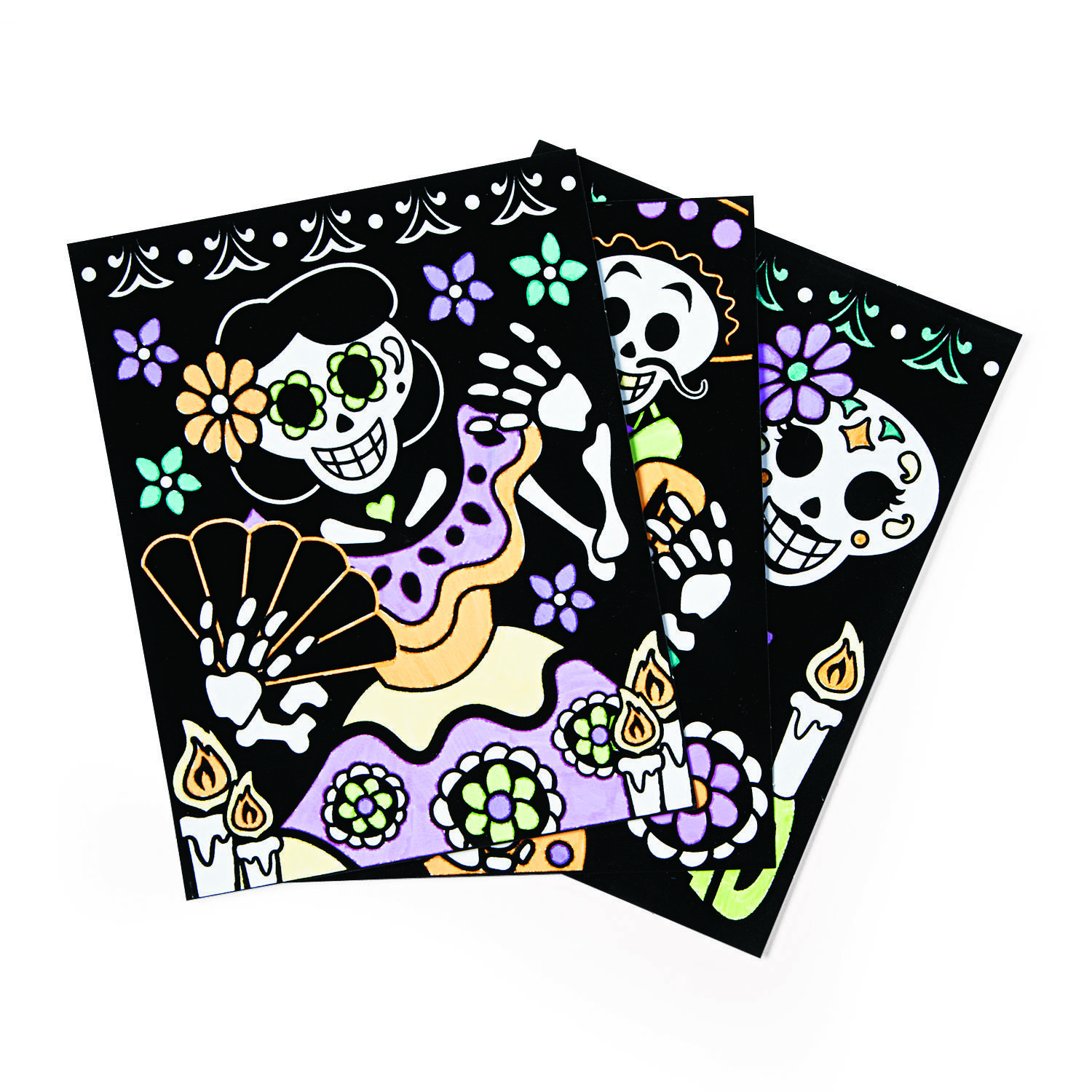 The Holiday Aisle® 24 Piece Color Your Own Fuzzy Day of the Dead ...