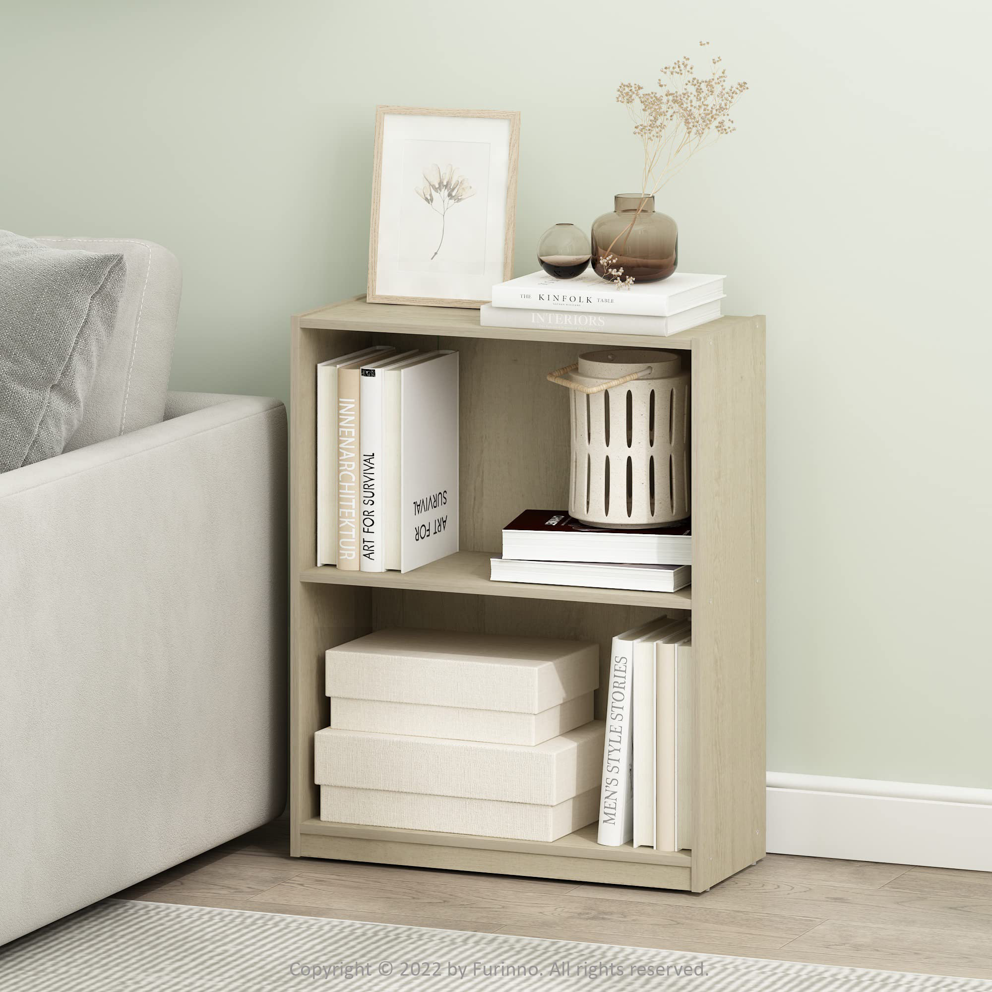 Latitude Run® 5-Tier Bookcase, Transitional-Style Storage Unit for ...