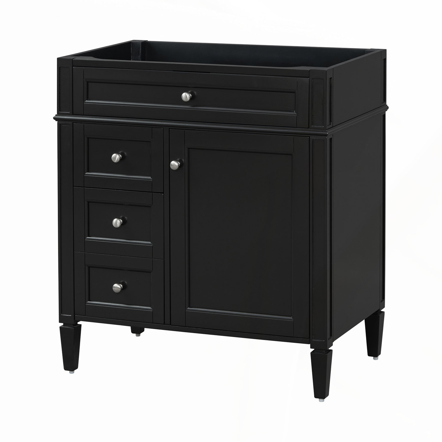 Jeltyprey 30'' Modern Bathroom Vanity with 2 Drawers and Tip-out Drawer ...