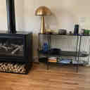 AllModern Sobro Black Metal Narrow Birdcage Style 2 Shelf Console Table ...