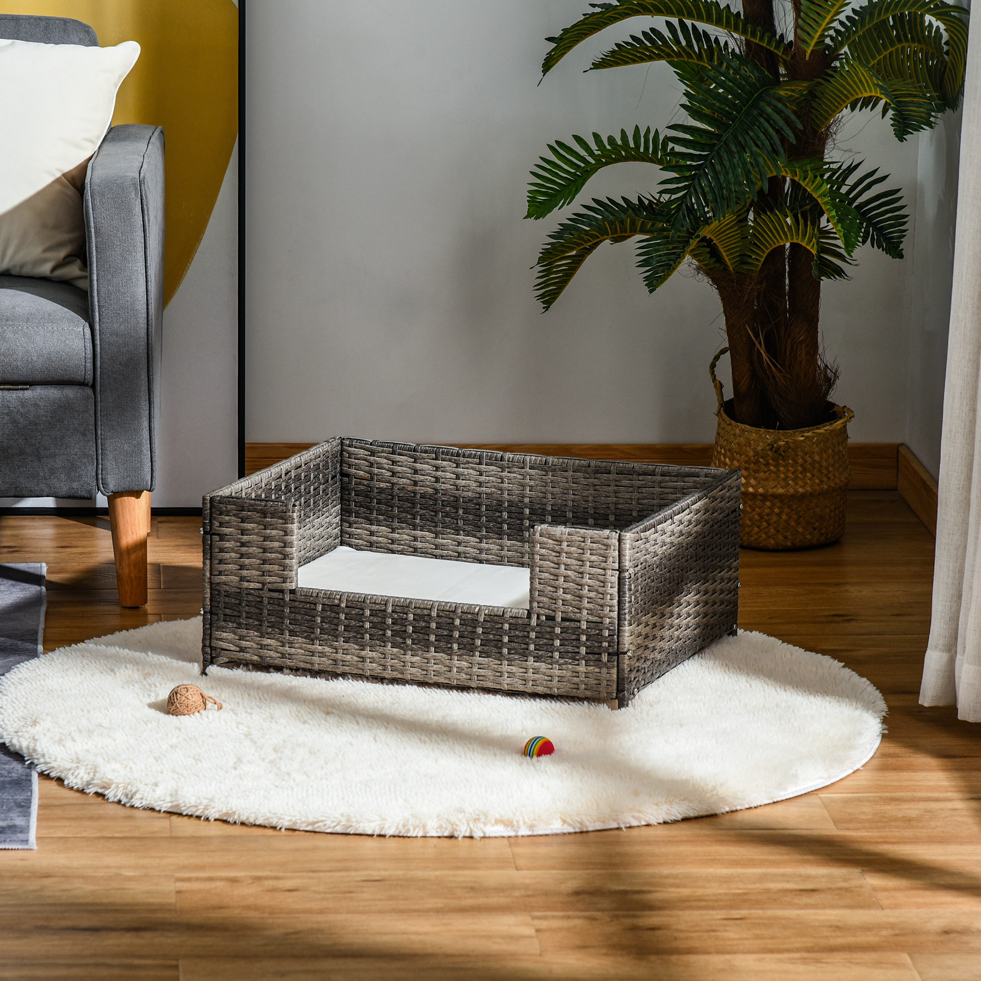 Tucker Murphy Pet™ Cadel Rattan Pet Bed Raised Wicker Small Animal ...