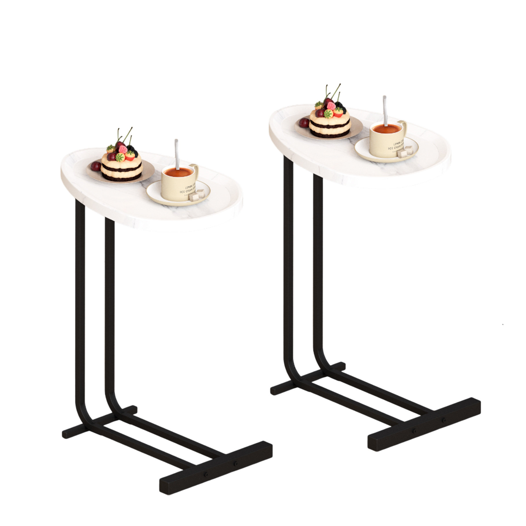 Wrought Studio™ Side Table For Bedroom And Living Room, 2 White End ...