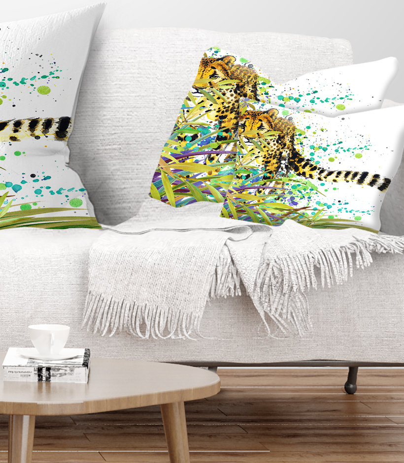 Design Art The Predator Art - Animal Printed Pillow | Wayfair