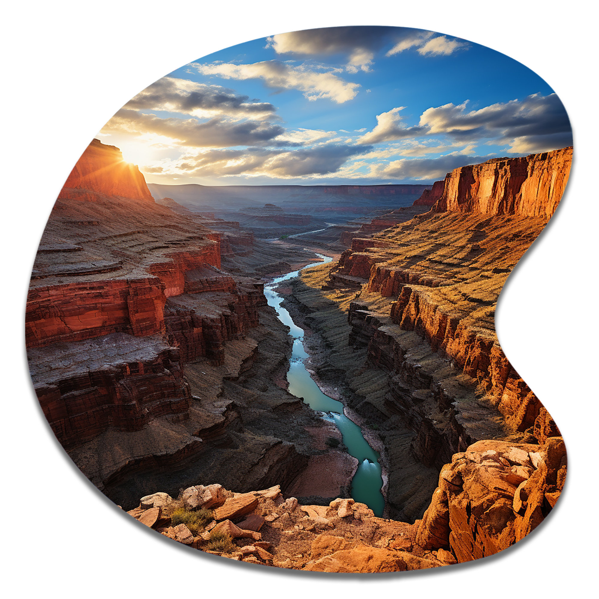 Design Art Canyon Unveiling Majesty I - Canyon Drop Shape Assymterical ...