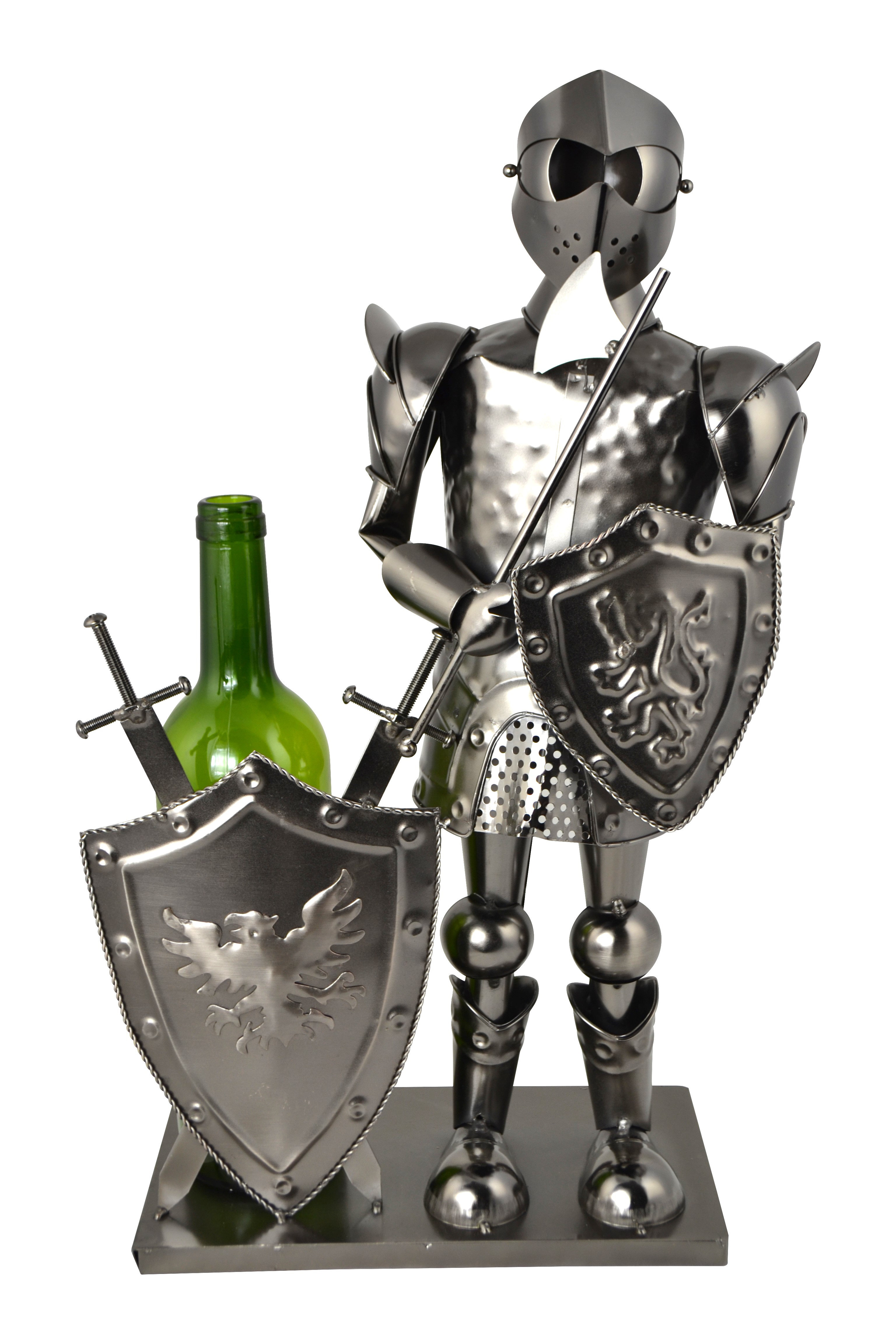 Orren Ellis 20" Large Metal knight Bottle Holder | Wayfair