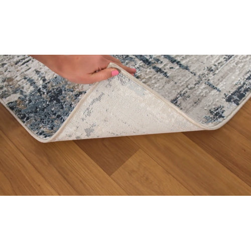 17 Stories Kailianna Abstract Blue/Gray/White Area Rug & Reviews | Wayfair