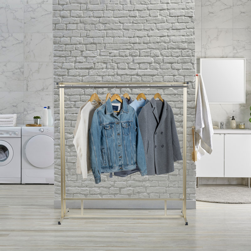 Rebrilliant Metal Garment Clothing Storage Rack | Wayfair