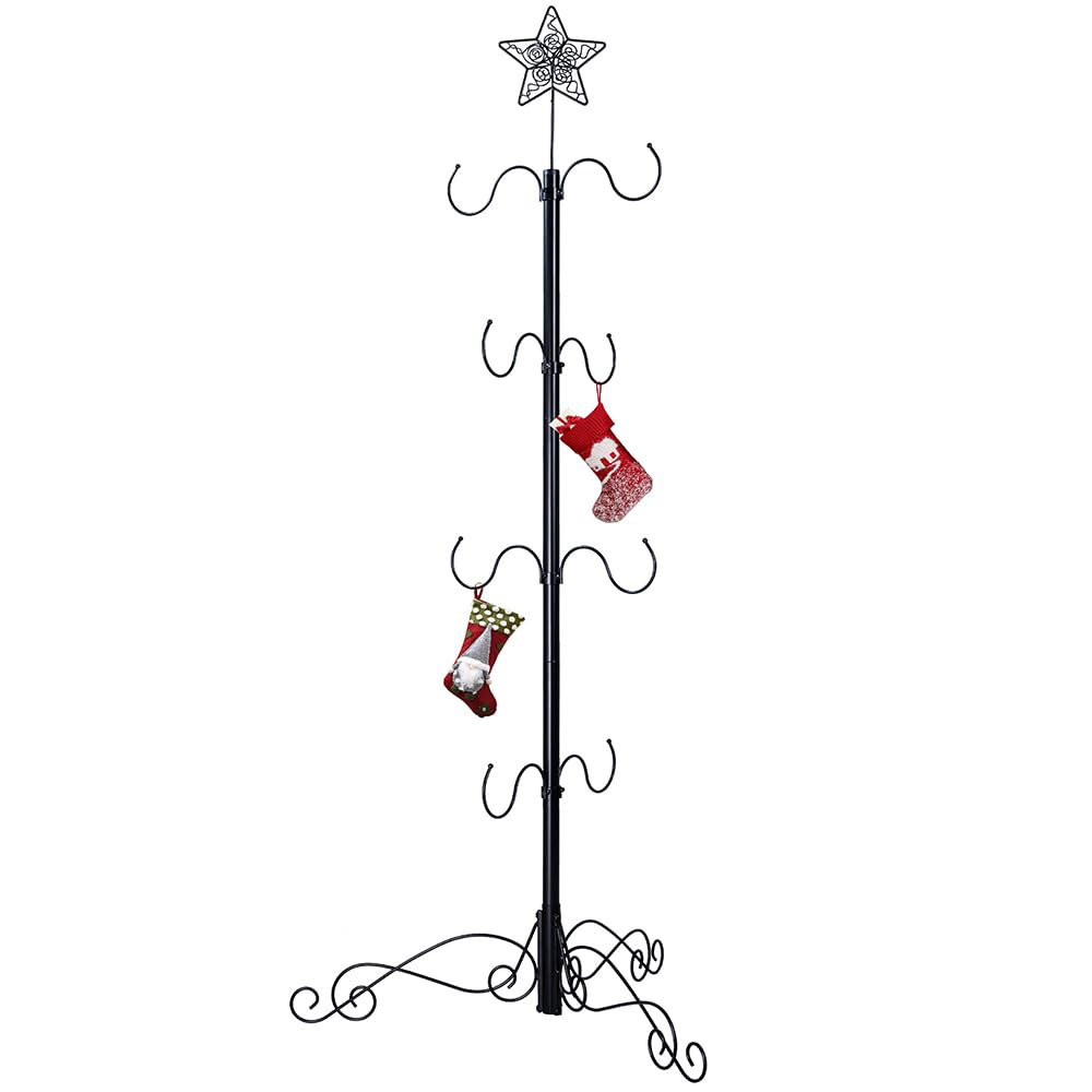 COAHAHA Adjustable Black Christmas Stocking Holder Stand, 59-Inch ...