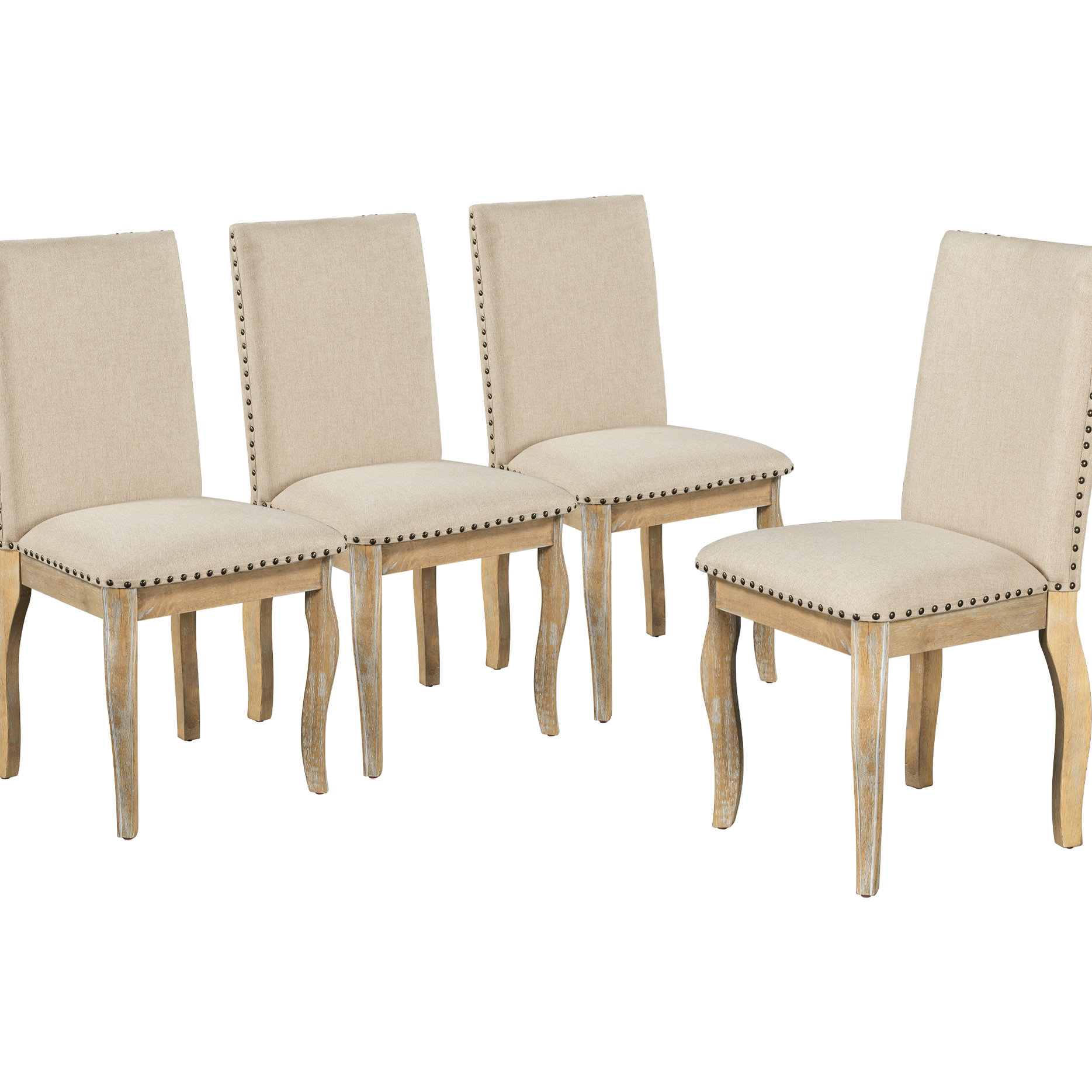 Hokku Designs 4 Dining Room Chairs, Upholstered Back For Maximum ...
