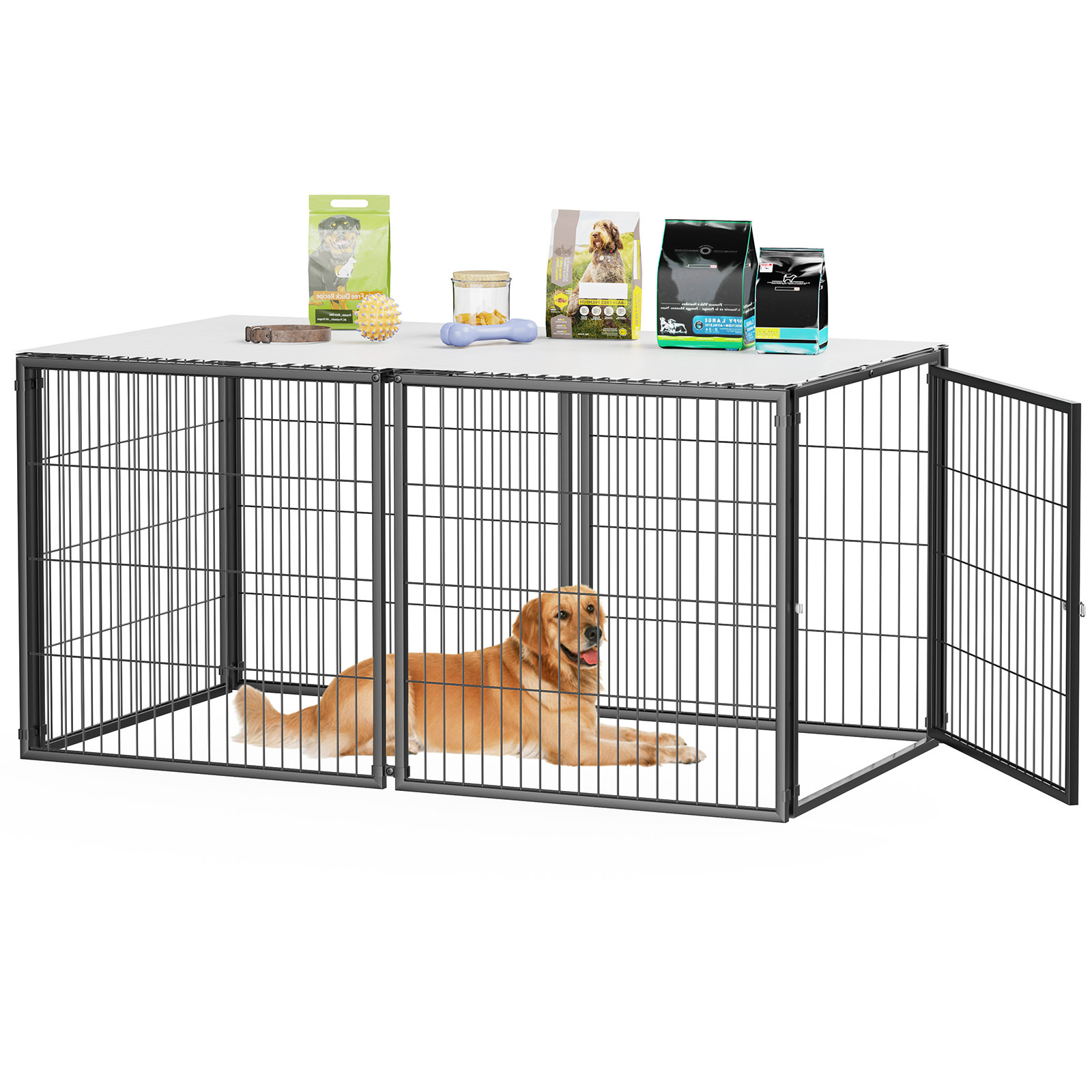 Tucker Murphy Pet™ Dog Crate With Divider, Dog Crates For Large Dogs ...