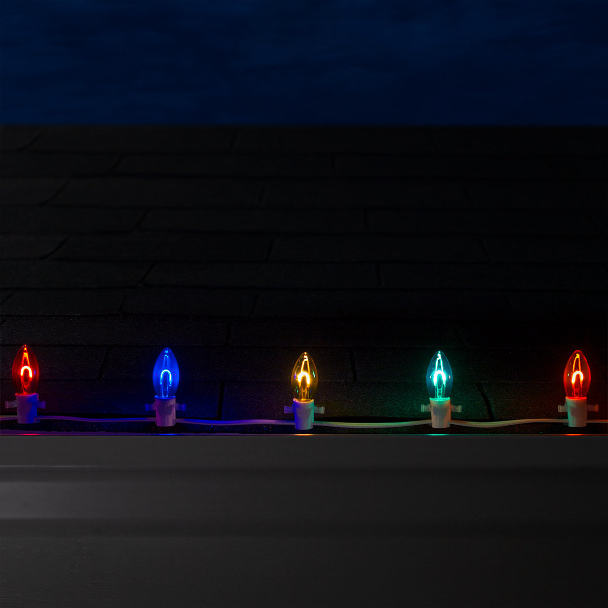 The Holiday Aisle® C9 FF PET String Light Kits 50 Light String Lights ...