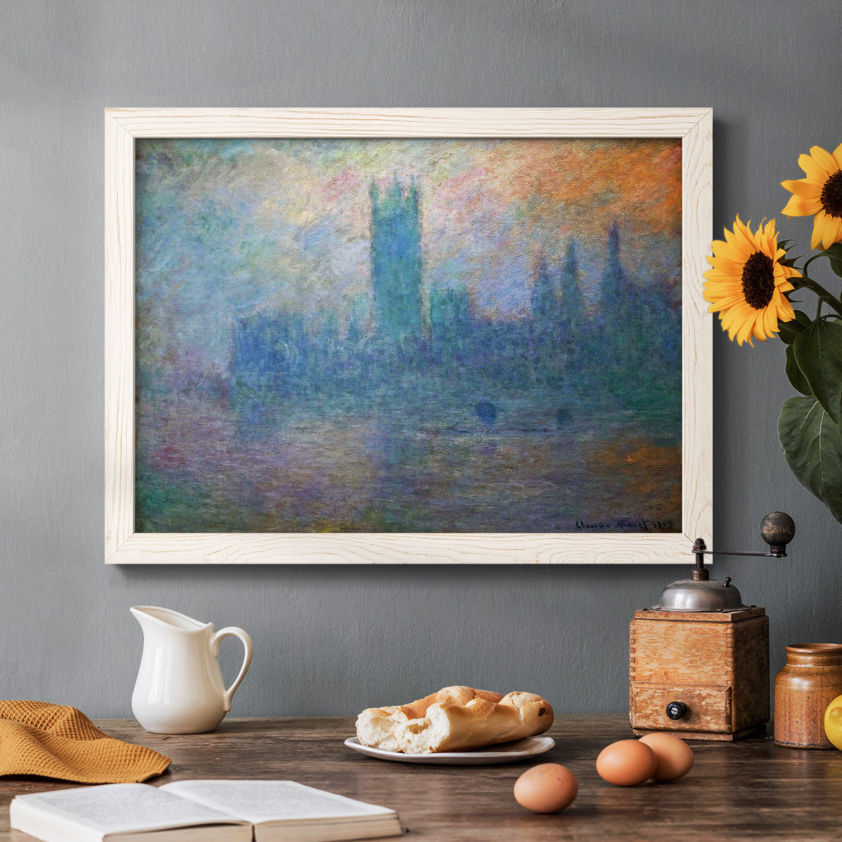 Winston Porter Houses Of Parliament In The Mist, 1903 Framed On Canvas ...