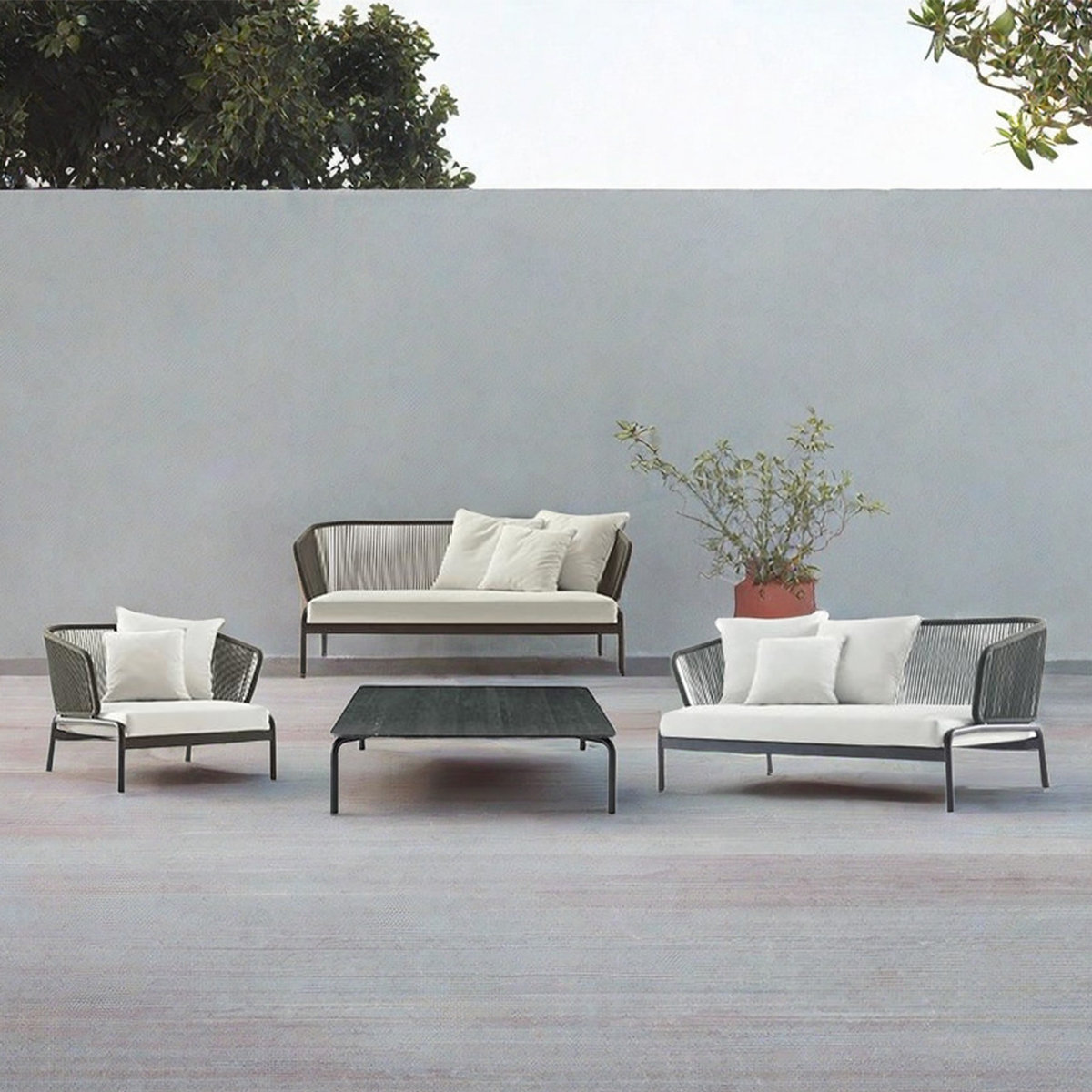 Corrigan Studio® Antiwan Outdoor sofa set balcony sunscreen waterproof ...