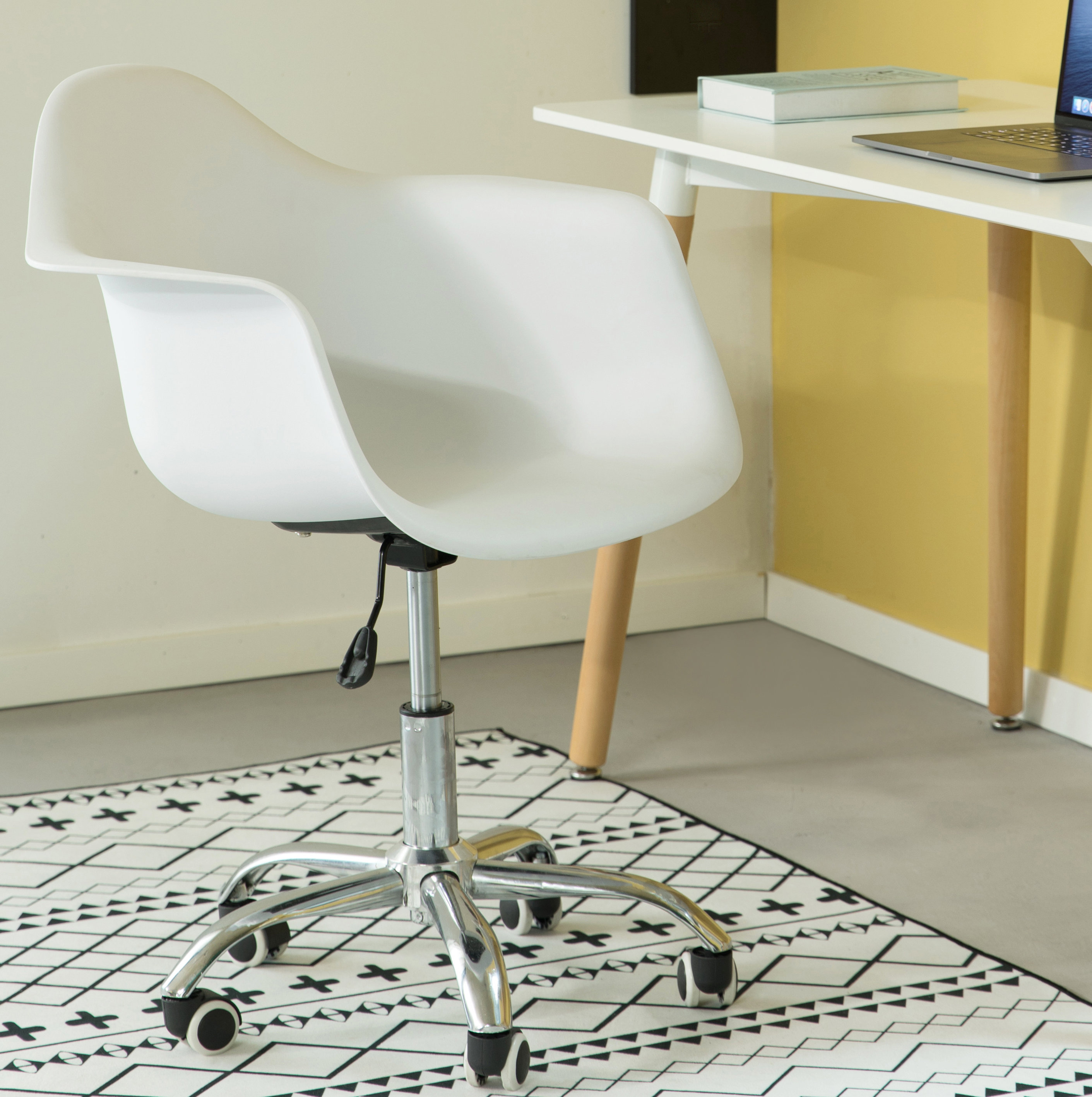 George Oliver Mid-Century Modern Style Adjustable Swivel Plastic Shell ...