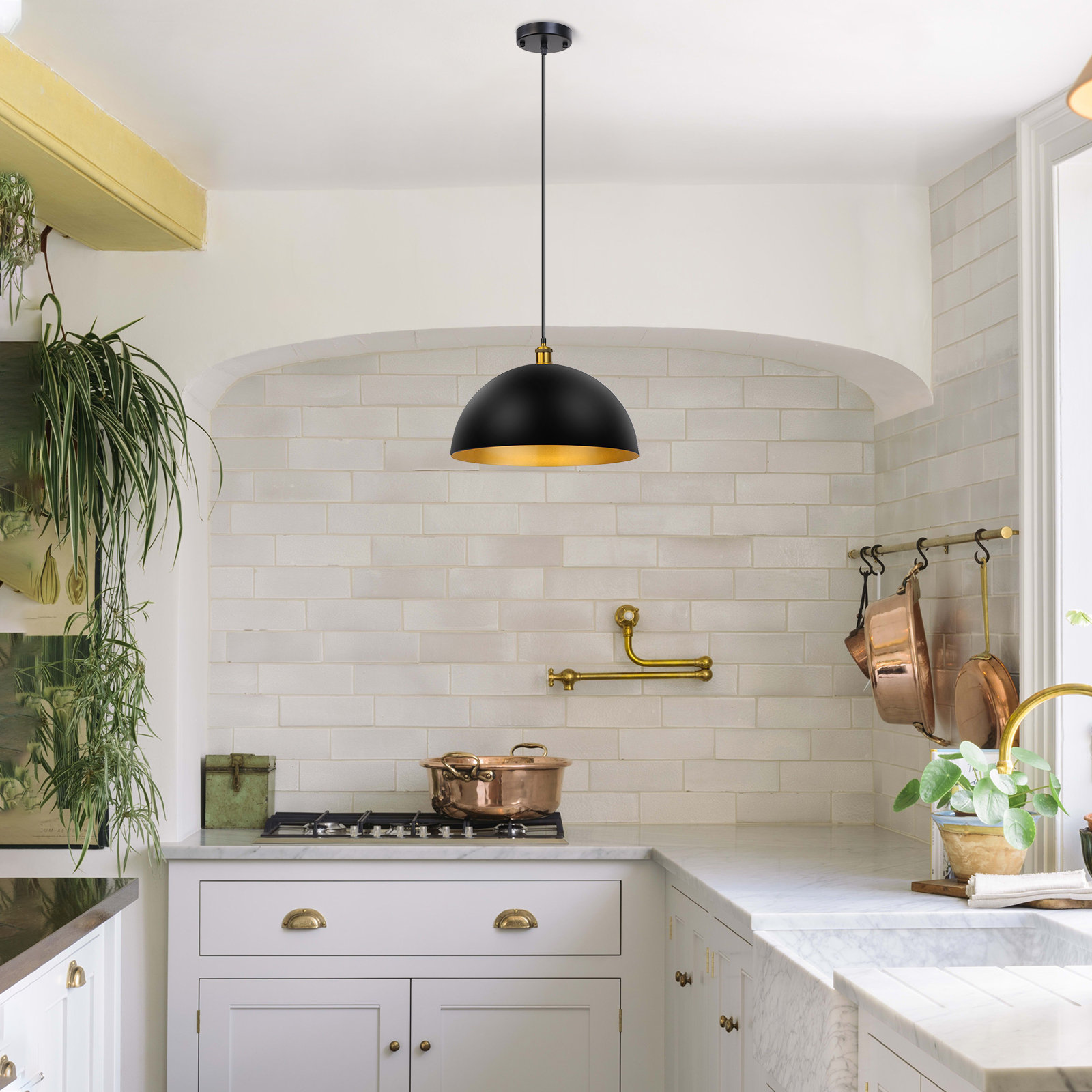 Trent Austin Design® Lodi 17.7 in. 1-Light Large Dome Industrial Dining ...