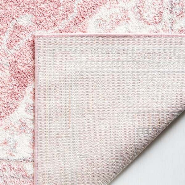 Langley Street® Lowrey Ivory Gray/Pink Rug & Reviews | Wayfair