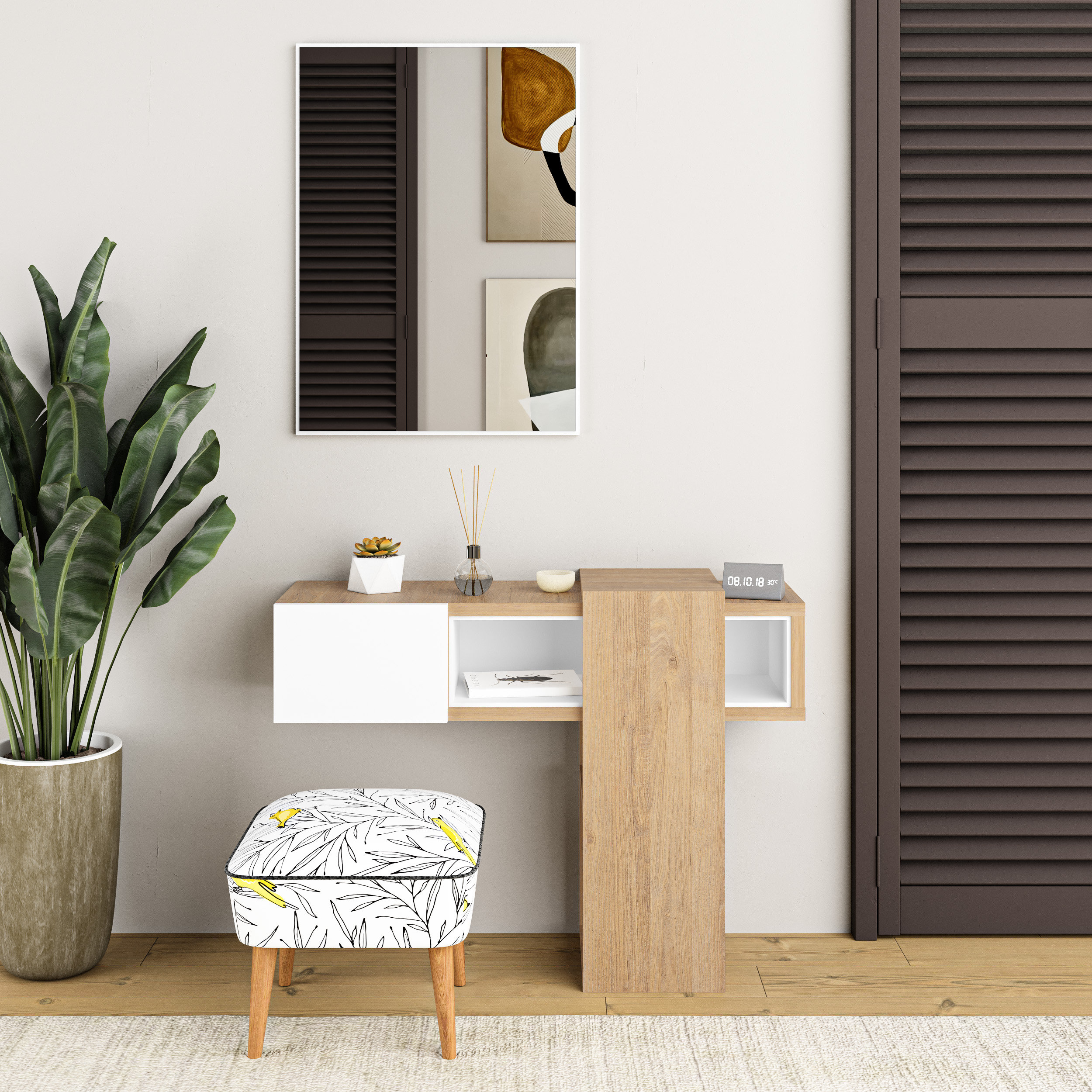 Brayden Studio Aivree Dressing Table with Mirror | Wayfair.ie
