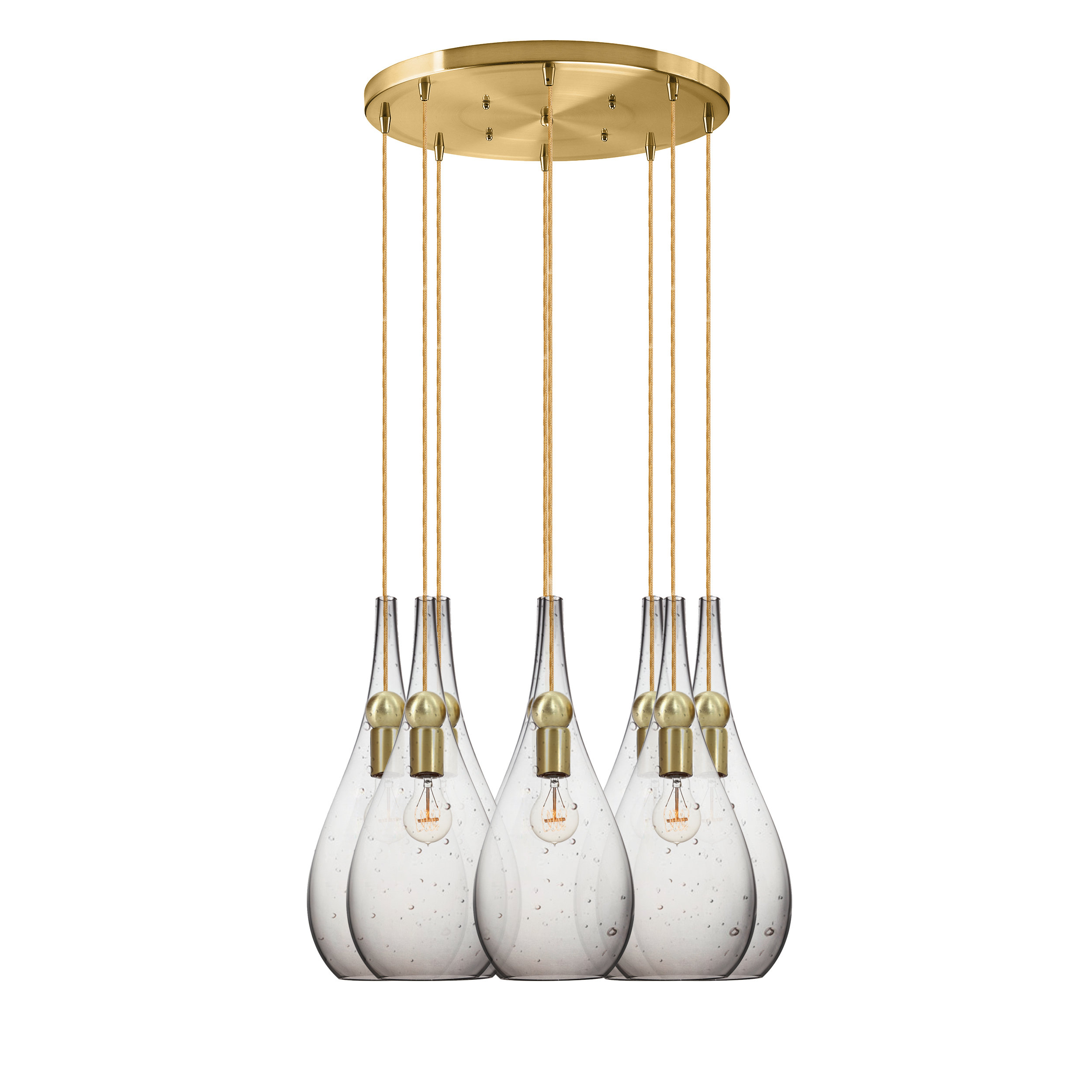 Hammers and Heels Earth 8 - Light Teardrop Chandelier with Wood Accents ...