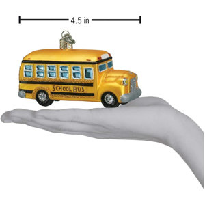 Old World Christmas School Bus Hanging Figurine Ornament & Reviews ...