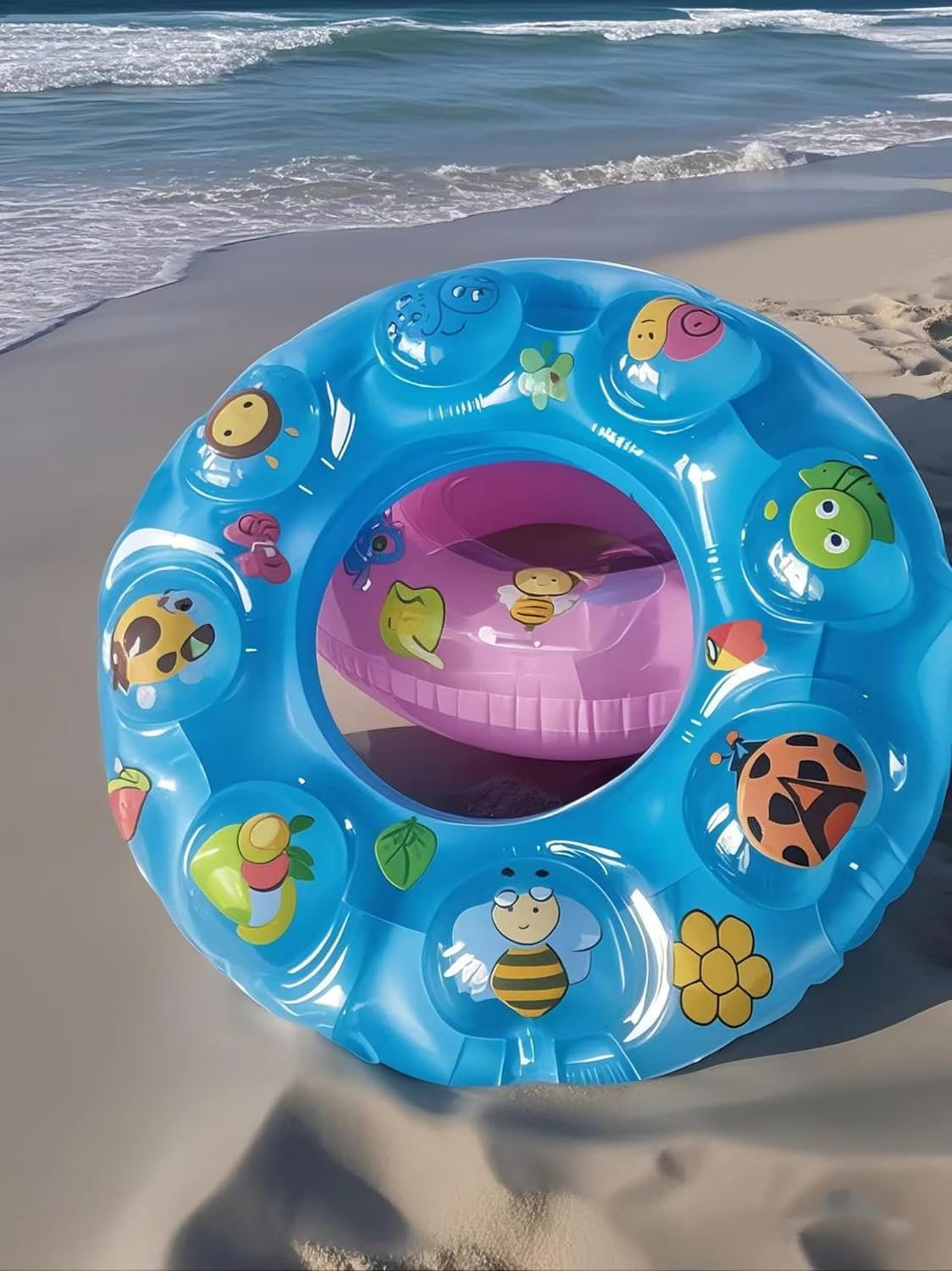 VIKICHER Kids Pool Float Swim Ring: Inflatable Water Ring With Cute ...