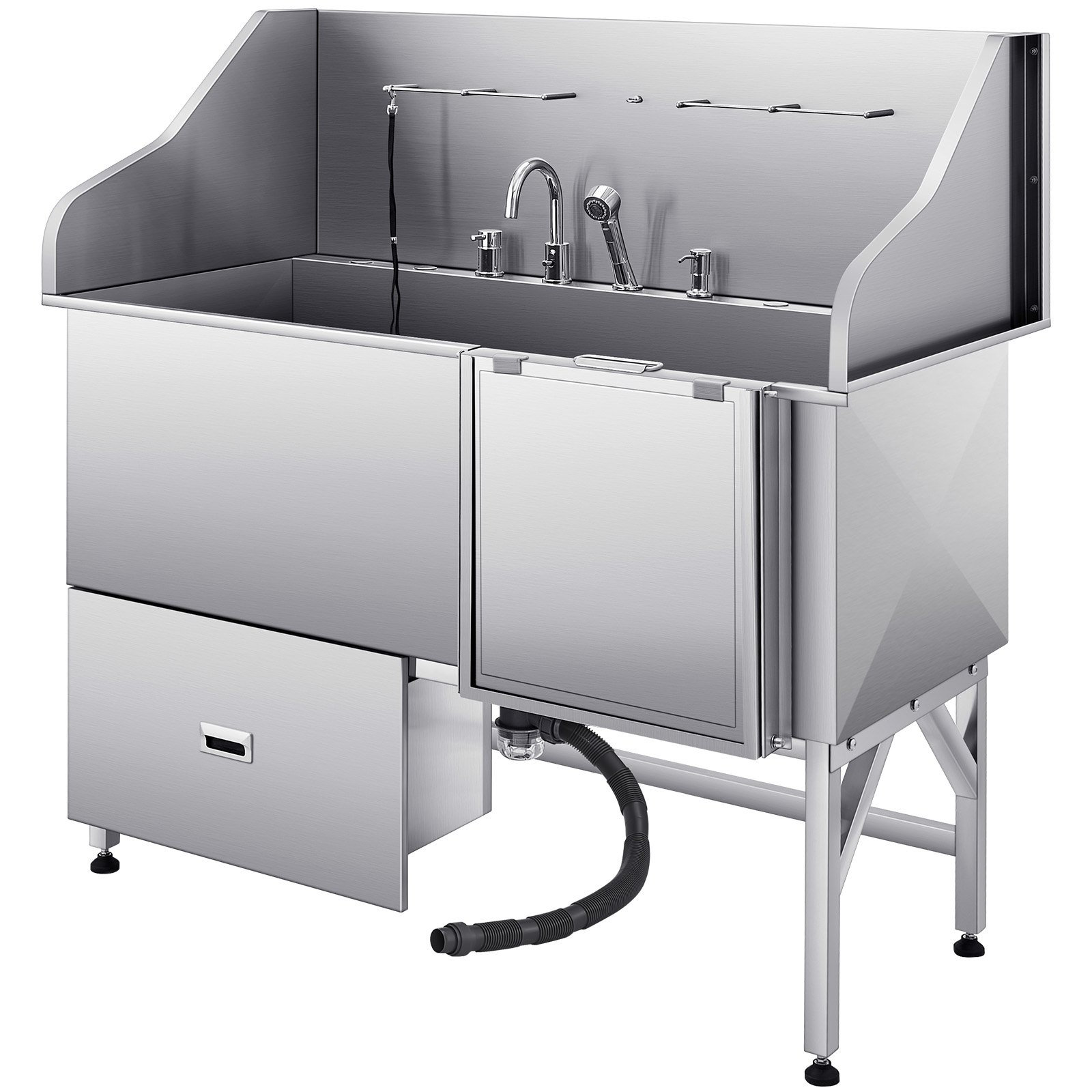 WORLD SHOP BOX Stainless Steel Dog Washing Station, 61 Inch Pet ...