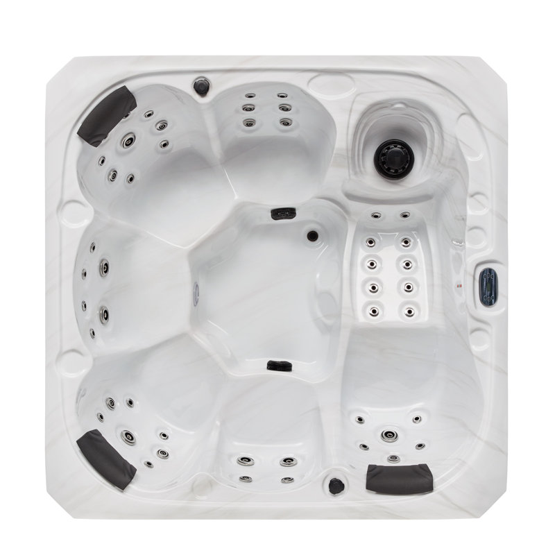 Luxury Spas Savannah 6-person 52 Jet Hot Tub With Ozonator In Gray ...