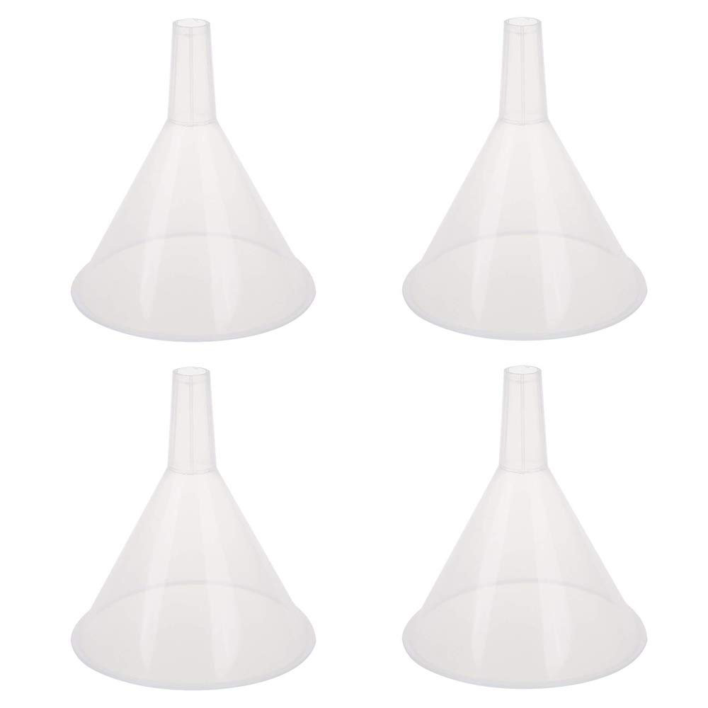 TUHOME FURNITURE LLC 4-Pack Clear Plastic Filter Funnel, Oil Funnel ...