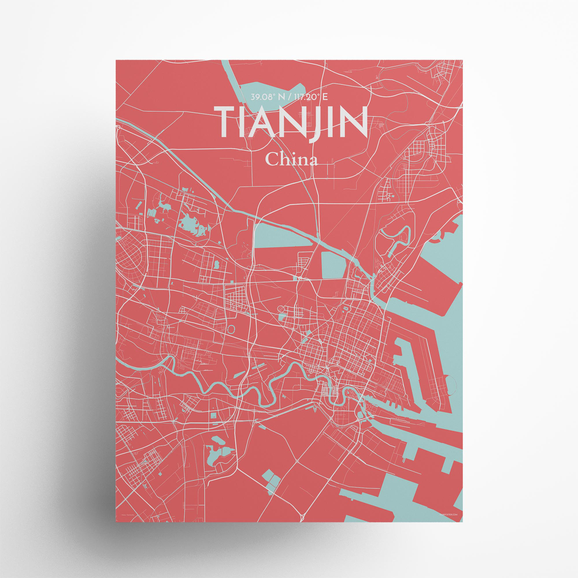 17 Stories China City Map Posters " Tianjin China|中國 City Map ...