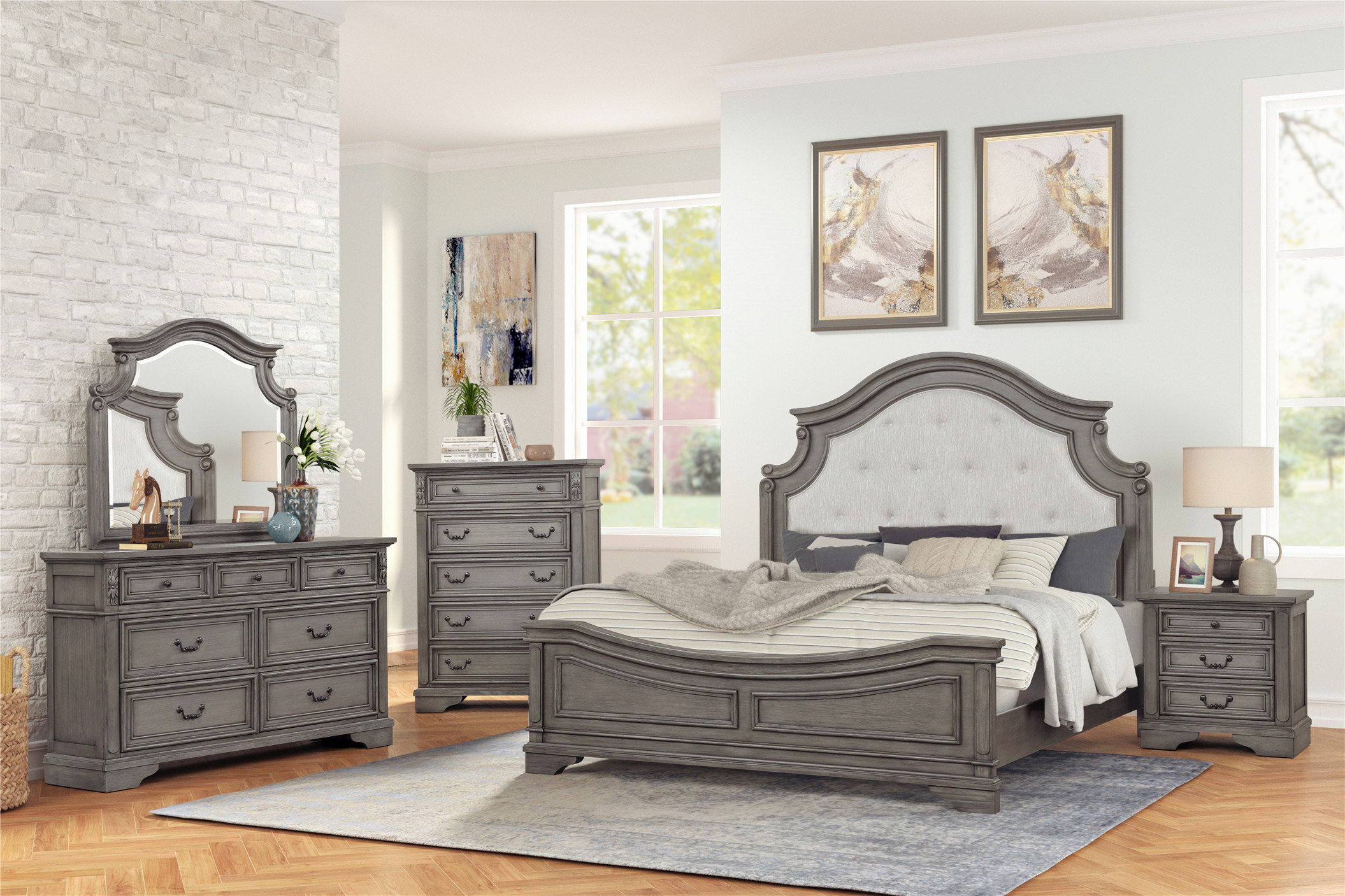 Bloomsbury Market Exquisite Traditional Bedroom Set with Fine ...