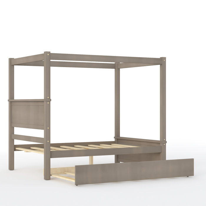 Isabelle & Max™ Luff Full Canopy Bed with Trundle | Wayfair