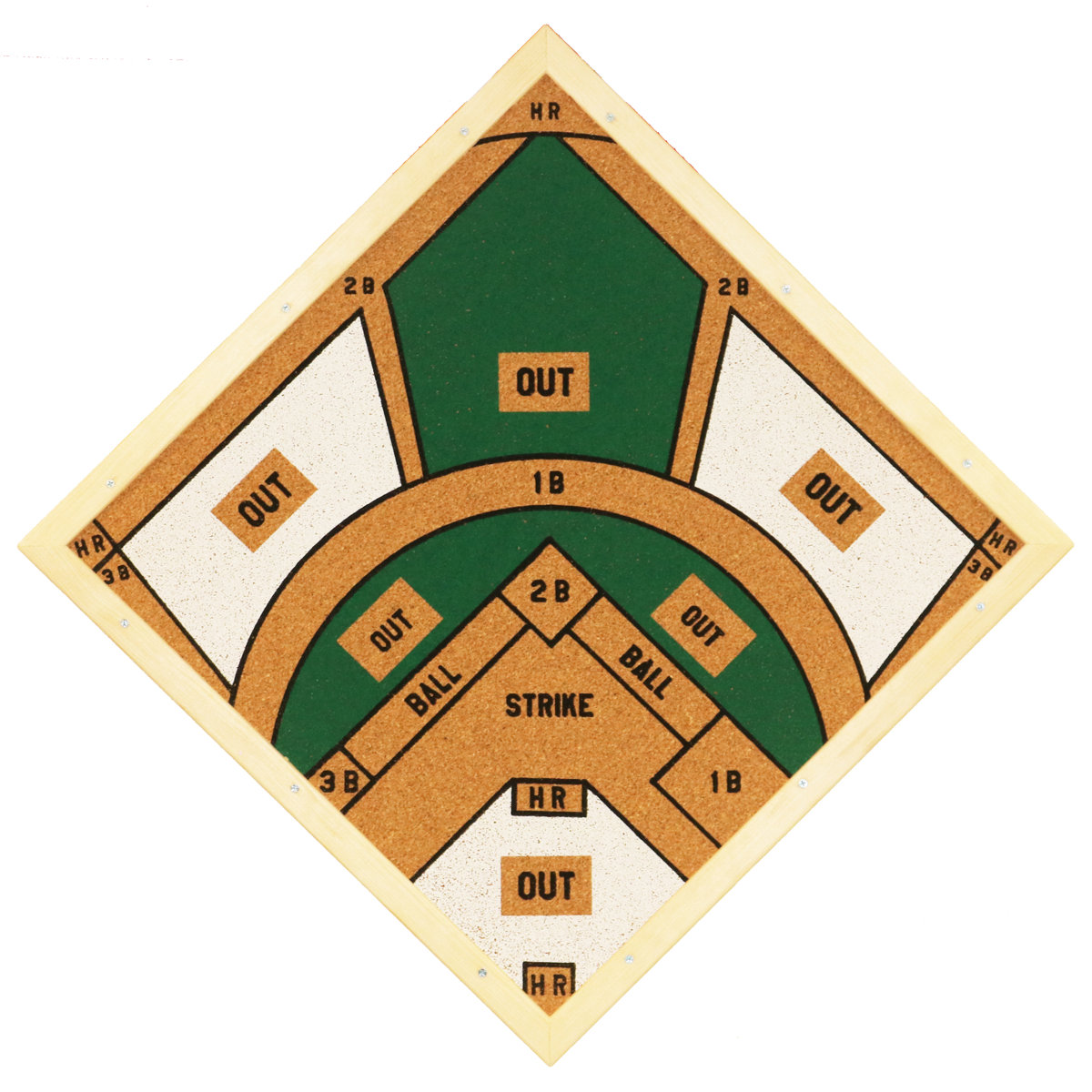Right Triangle Games Baseball Professional Cork Dartboard with Darts ...