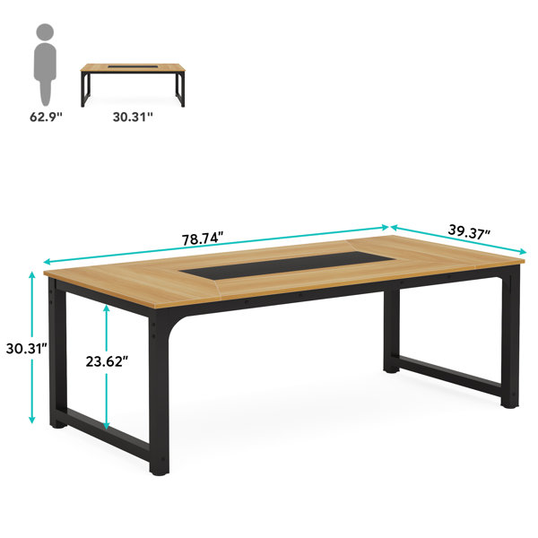17 Stories Kostantza Rectangle Table & Reviews | Wayfair