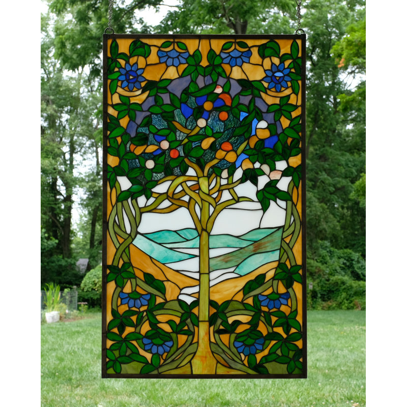 Astoria Grand 20" X 34" Large Handcrafted Stained Glass Window Panel ...