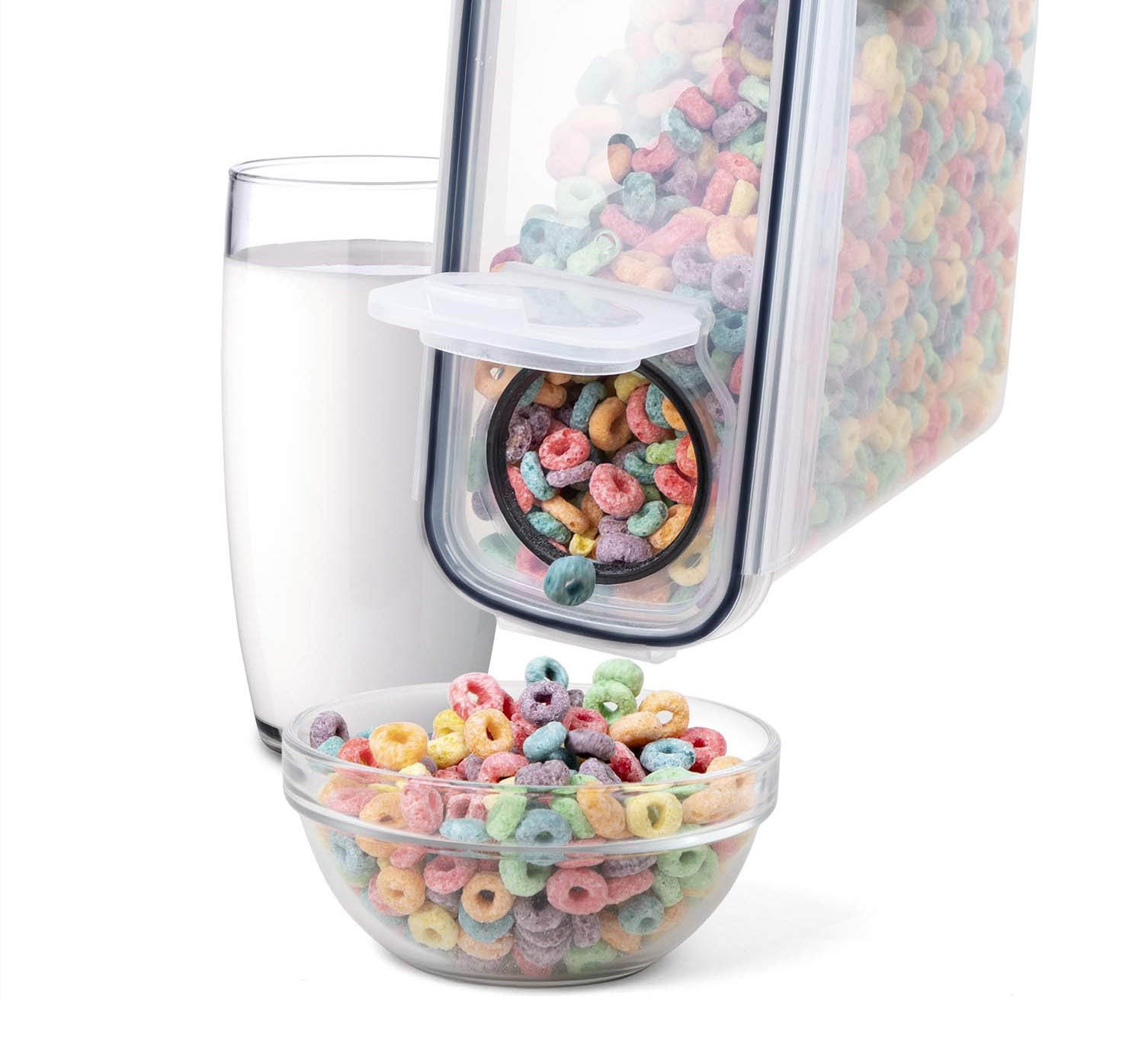 Hokku Designs Cereal Containers Storage Set 4 Piece Airtight Large Food ...