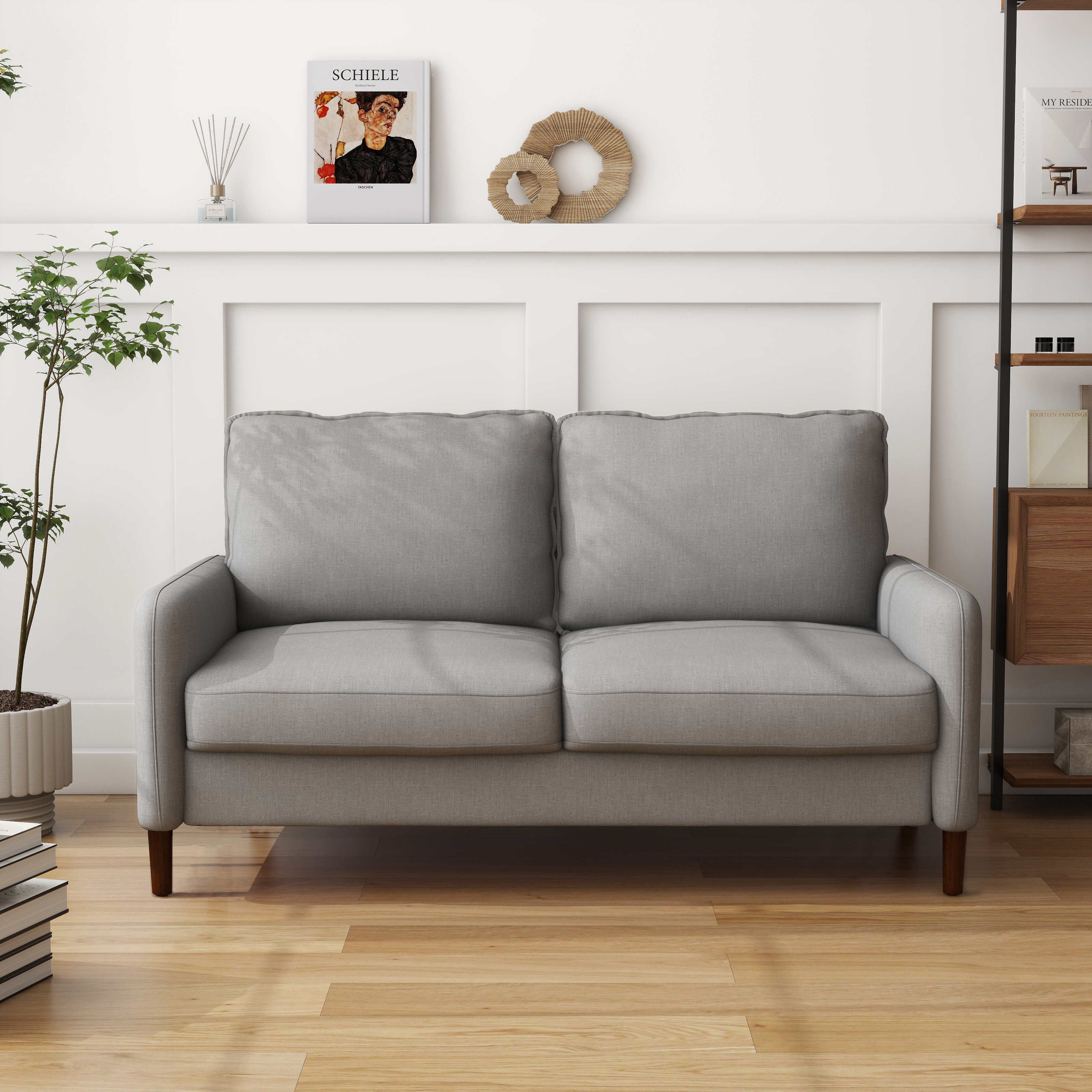 Wade Logan 55.5'' Recessed Arm Loveseat | Wayfair