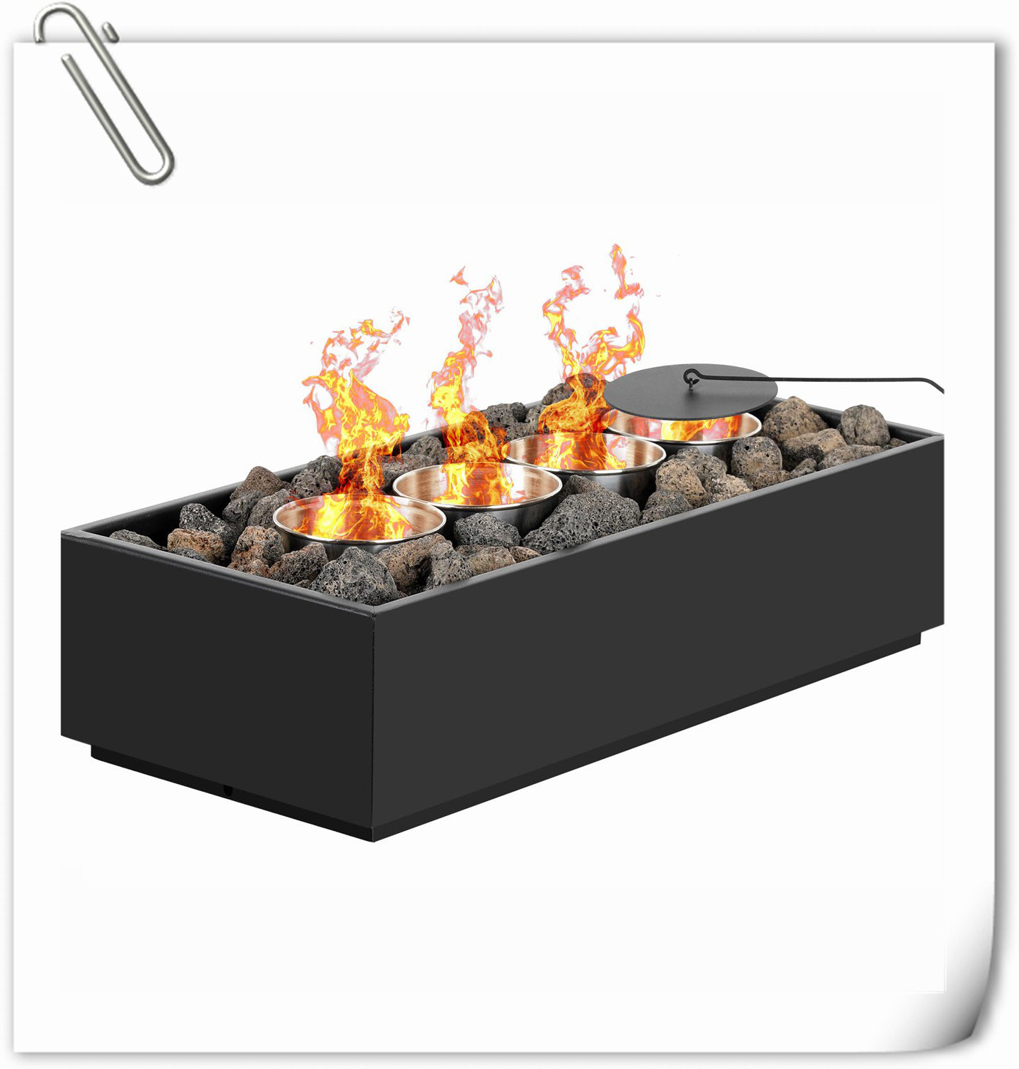 GLOBAL GIRLS LLC Tabletop Fire Pit - Portable Ethanol Table Top Firepit ...