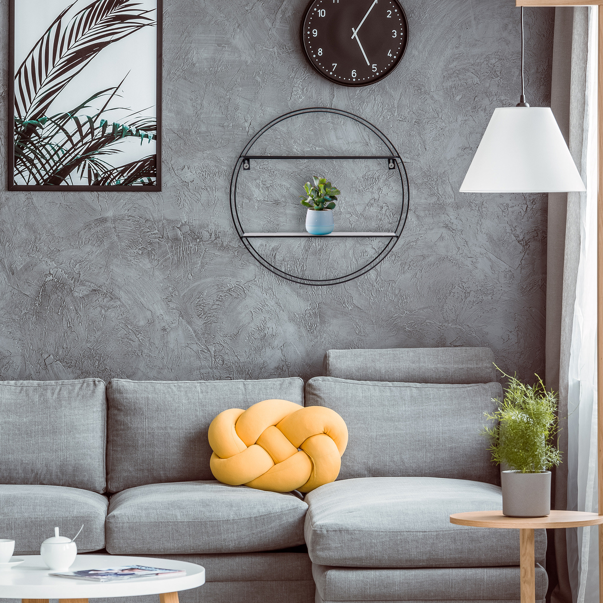 Ivy Bronx Tablette murale ronde décorative Gurdon et Commentaires ...