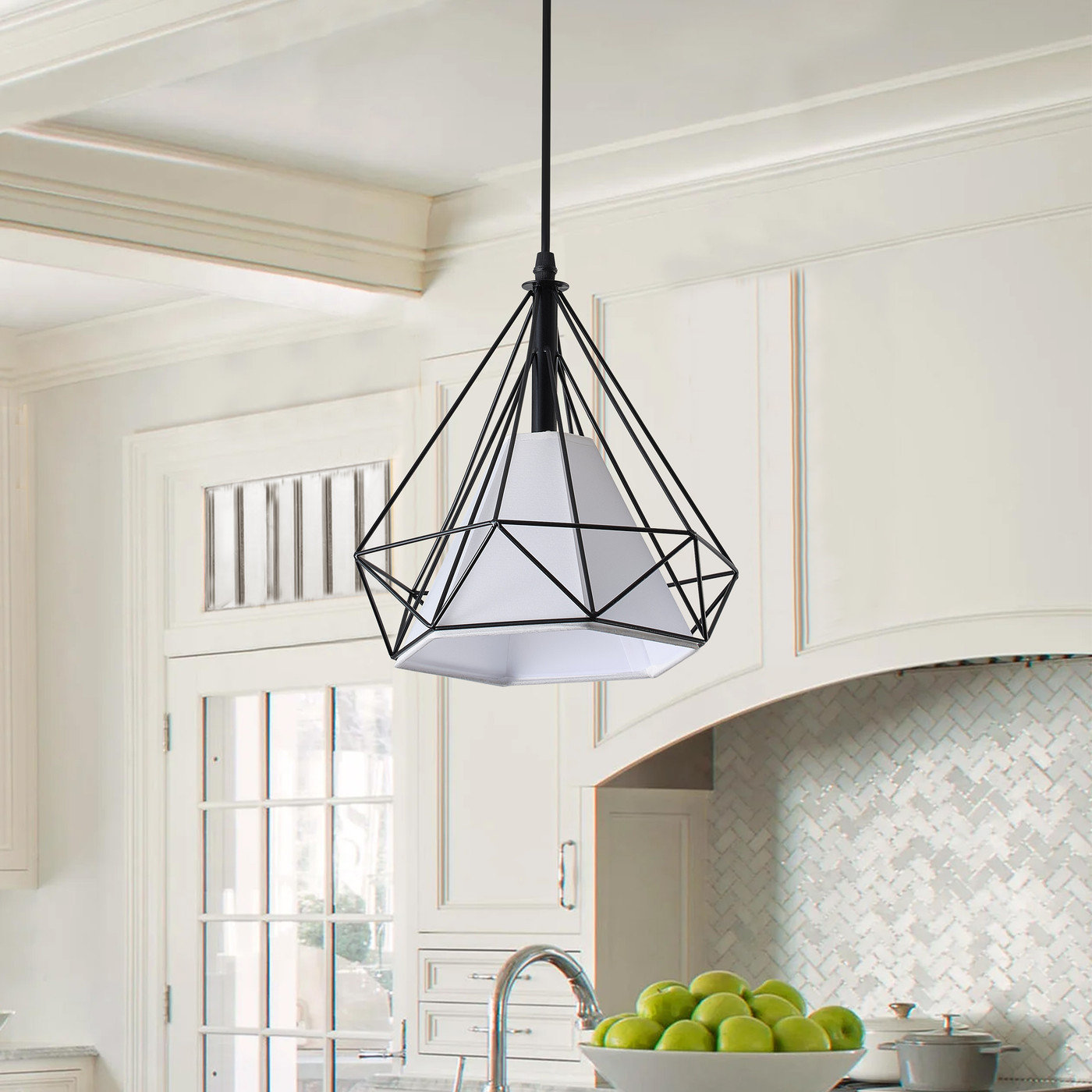17 Stories Yanelle 1-Light Geometric LED Pendant | Wayfair