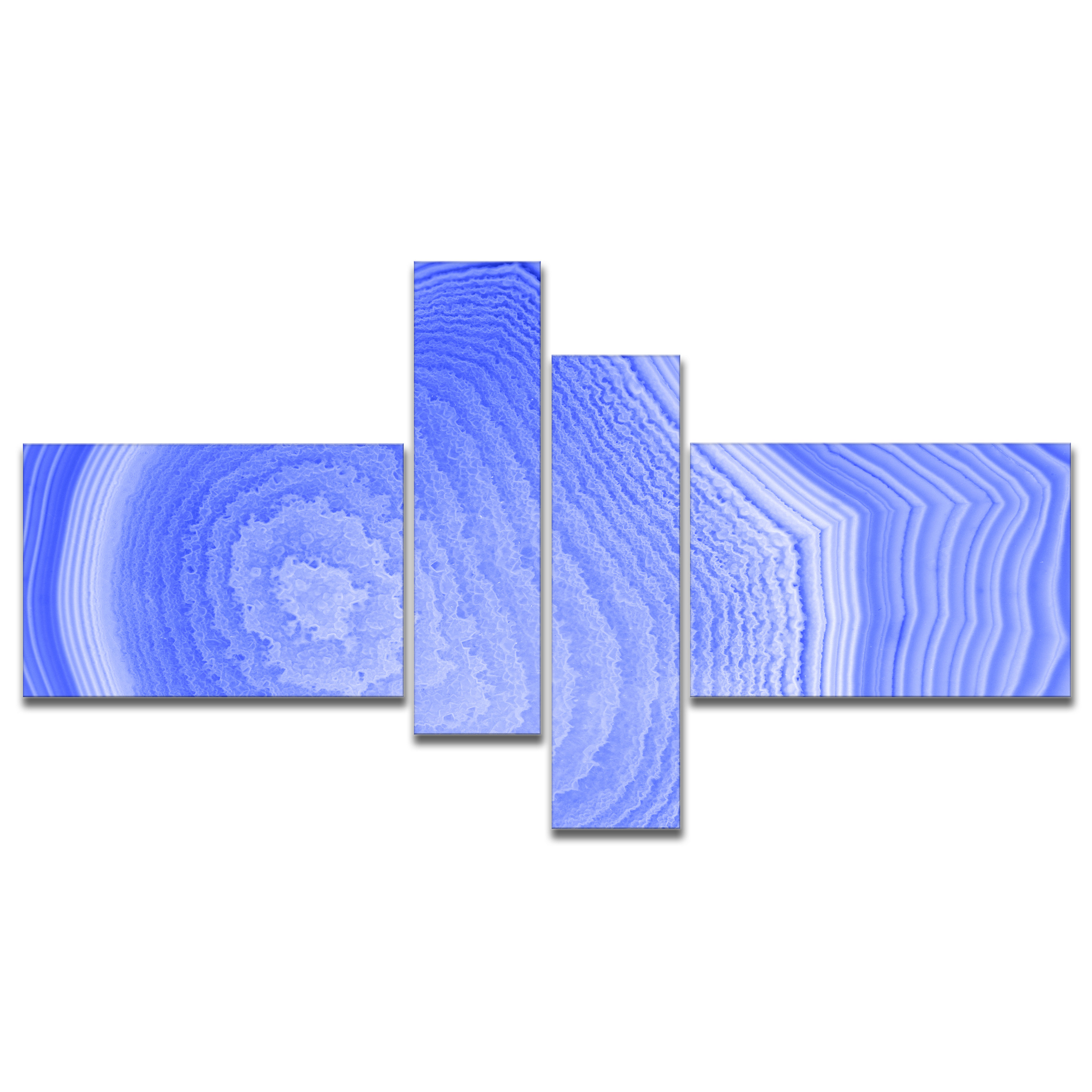 East Urban Home 'Dark Blue Agate Structure' Graphic Art Print Multi ...