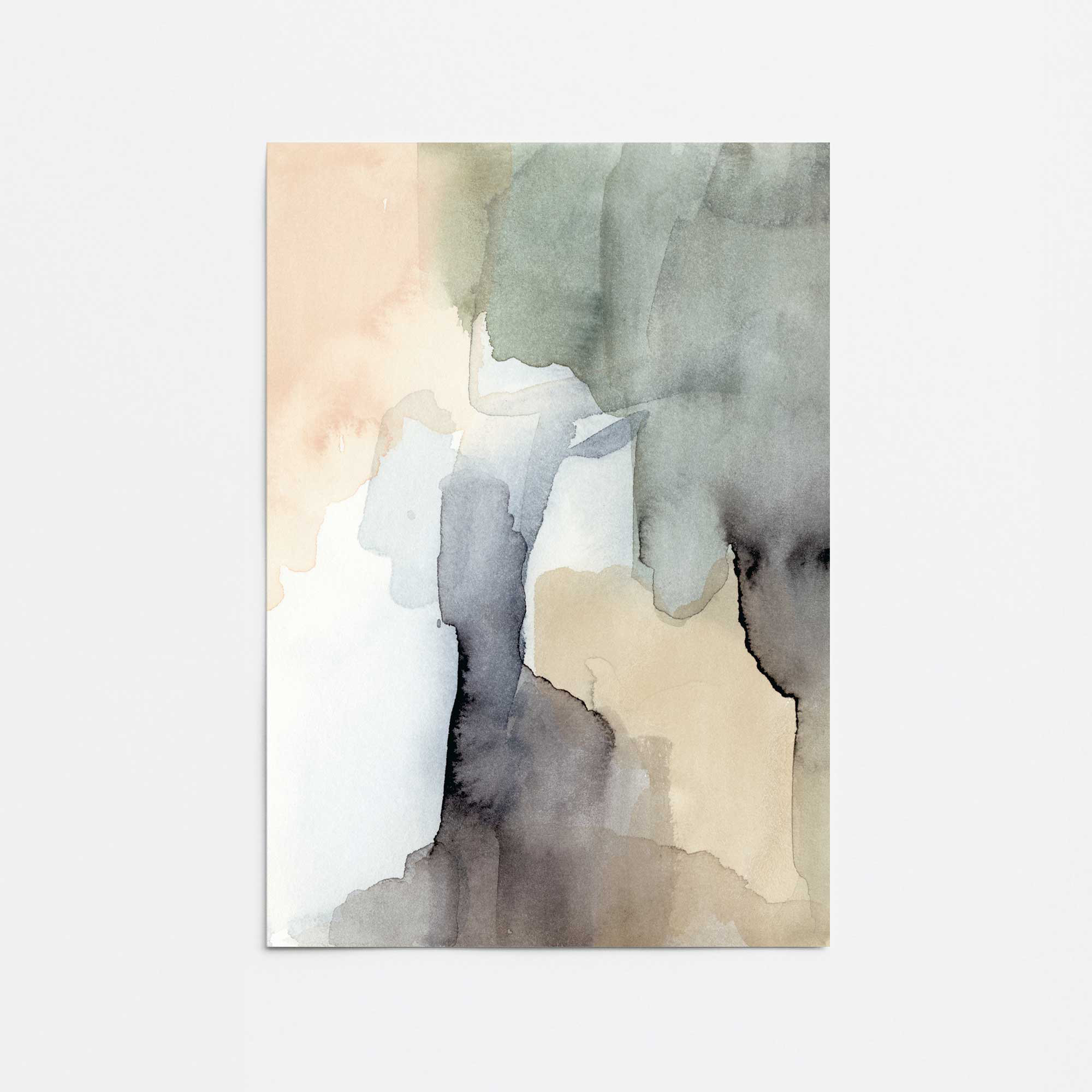 Wrought Studio™ Organic Tones in Watercolor III Print in a Frame | Wayfair