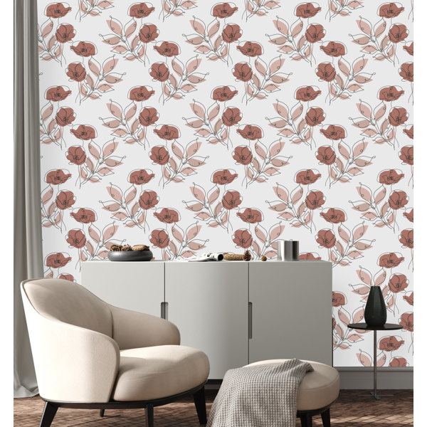 Red Barrel Studio® Kieshawn Peel & Stick Floral Wallpaper - Wayfair Canada