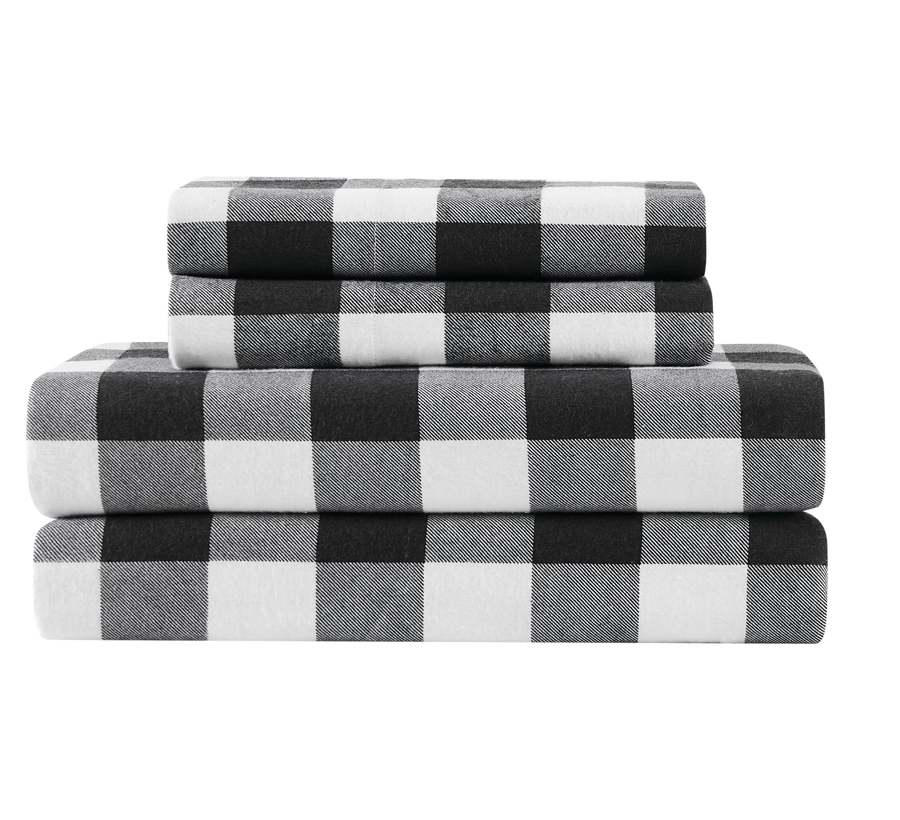 Truly Soft Buffalo Check 100% Cotton Guest Room Sheet Set Case Pack ...