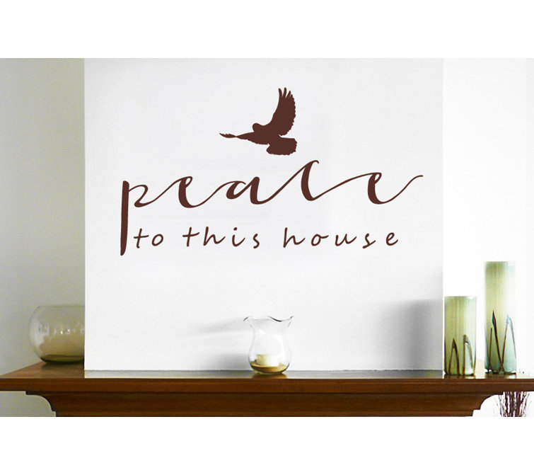 Happy Larry Peace To This House Wall Sticker | Wayfair.co.uk
